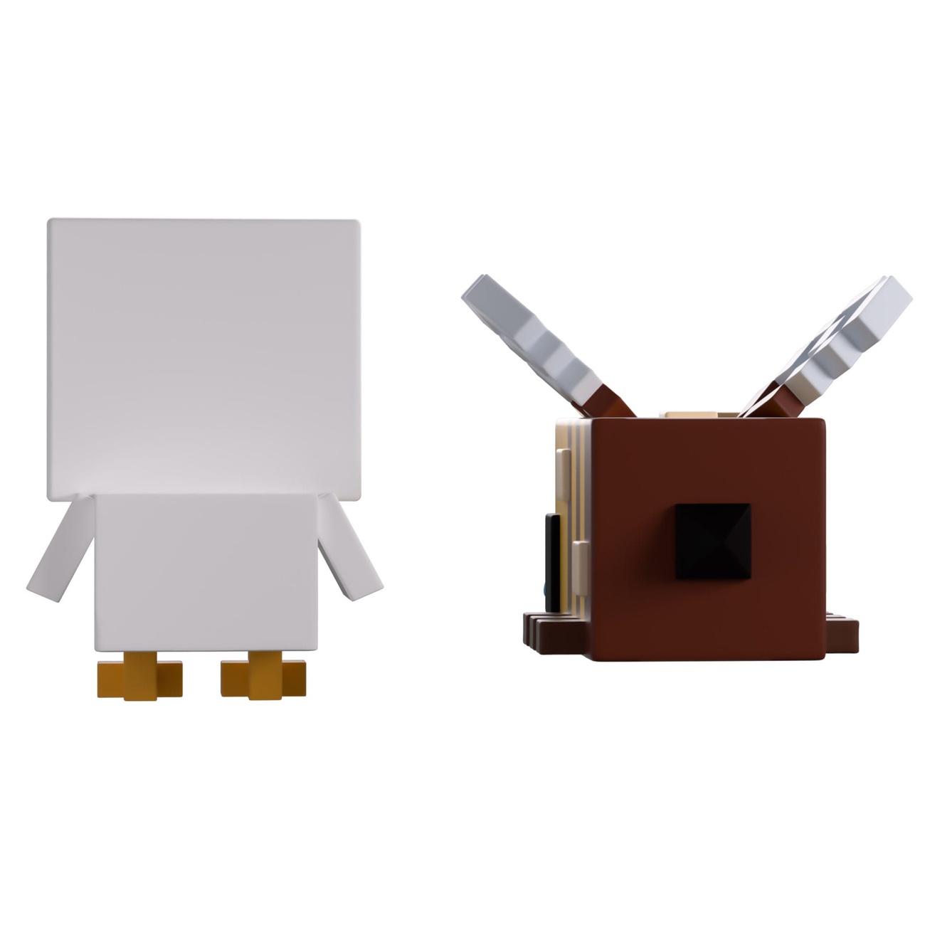Minecraft Vinyl Figures Bee and Chicken Monitor Buddiez | Elbenwald