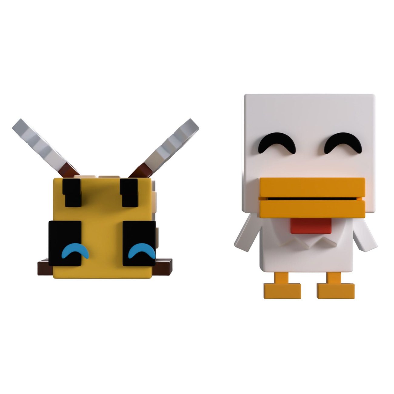 Minecraft Vinyl Figures Bee and Chicken Monitor Buddiez | Elbenwald
