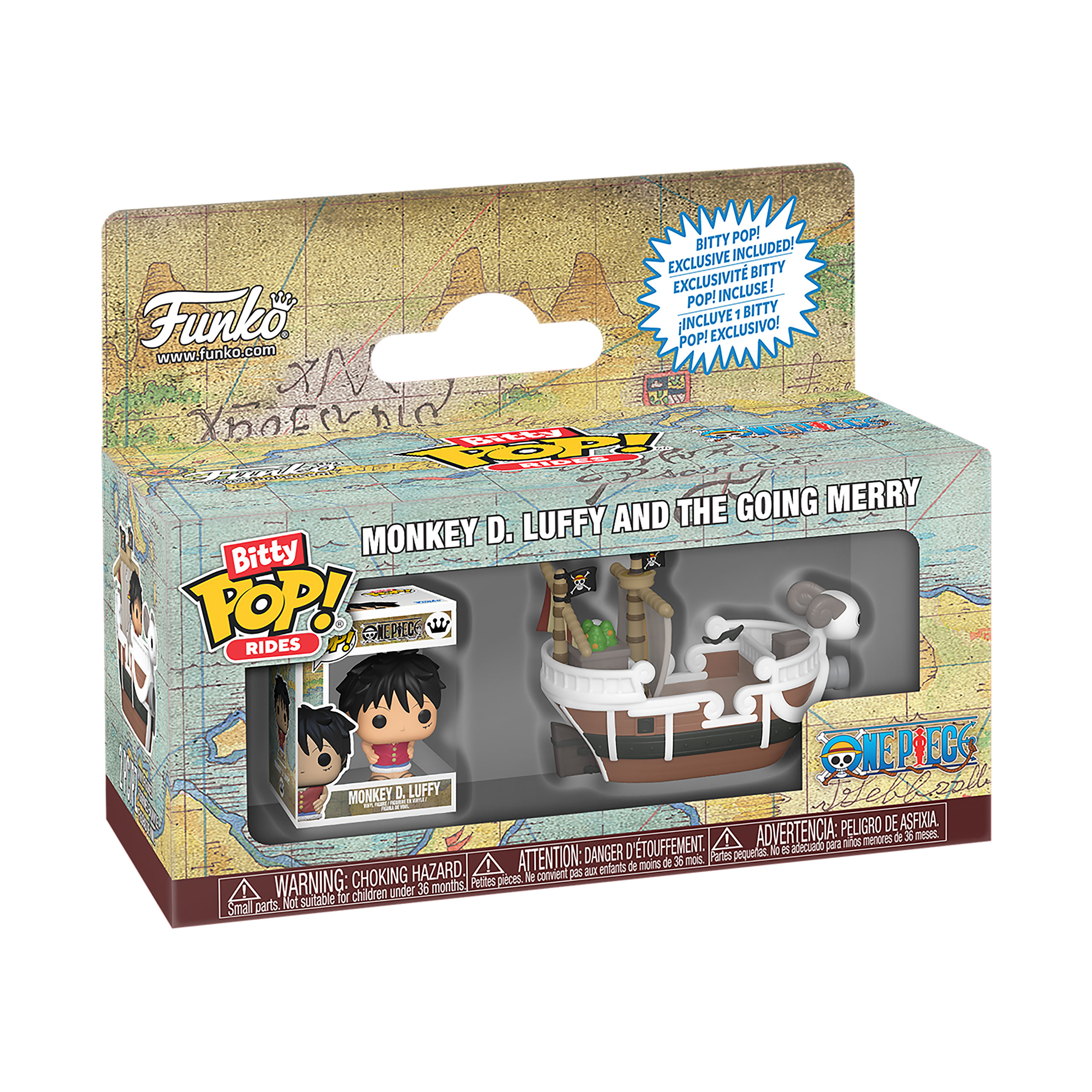One Piece - Going Merry with Luffy Funko Bitty Pop Ride Figure Set ...