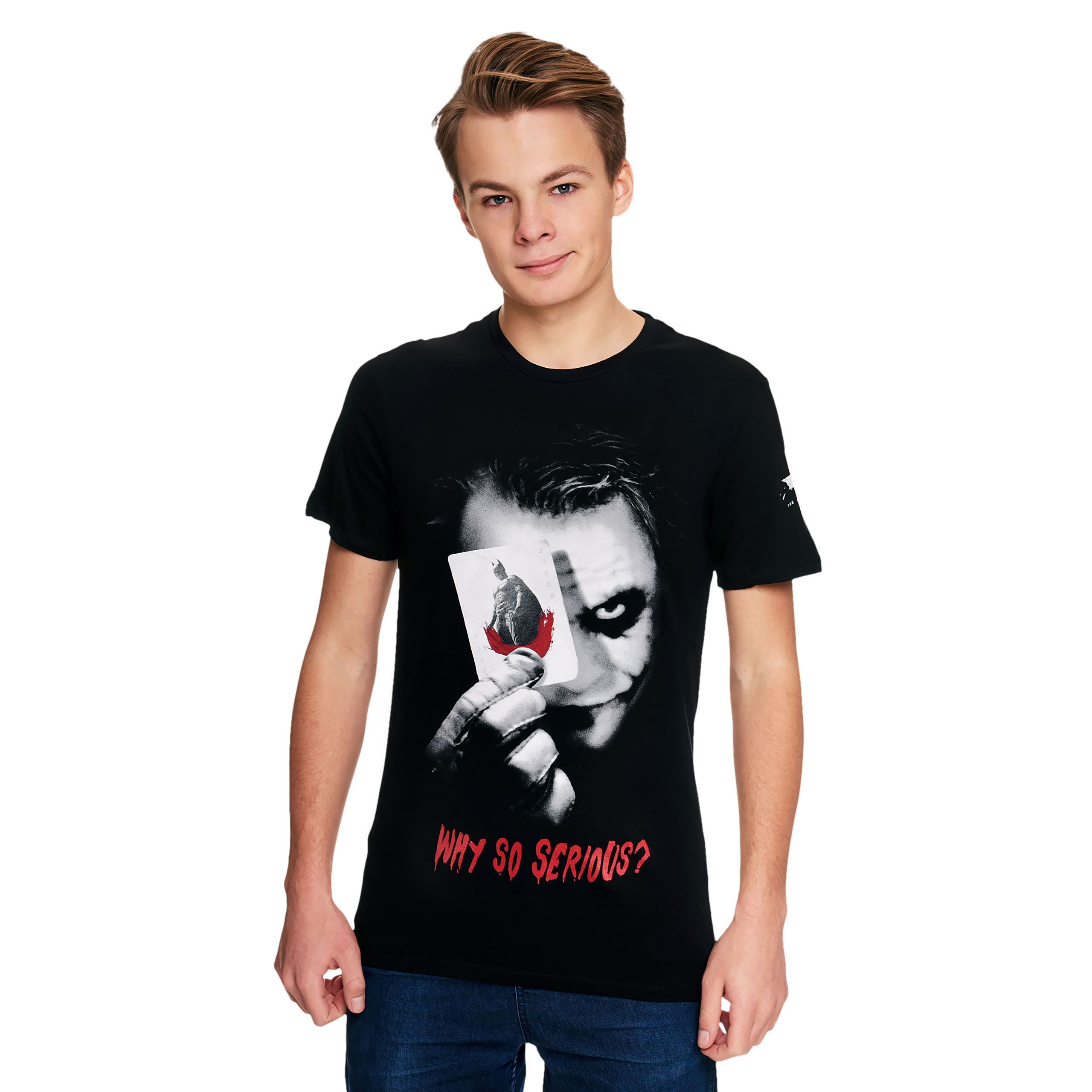 The Dark Knight Why So Serious T Shirt Schwarz Joker Elbenwald