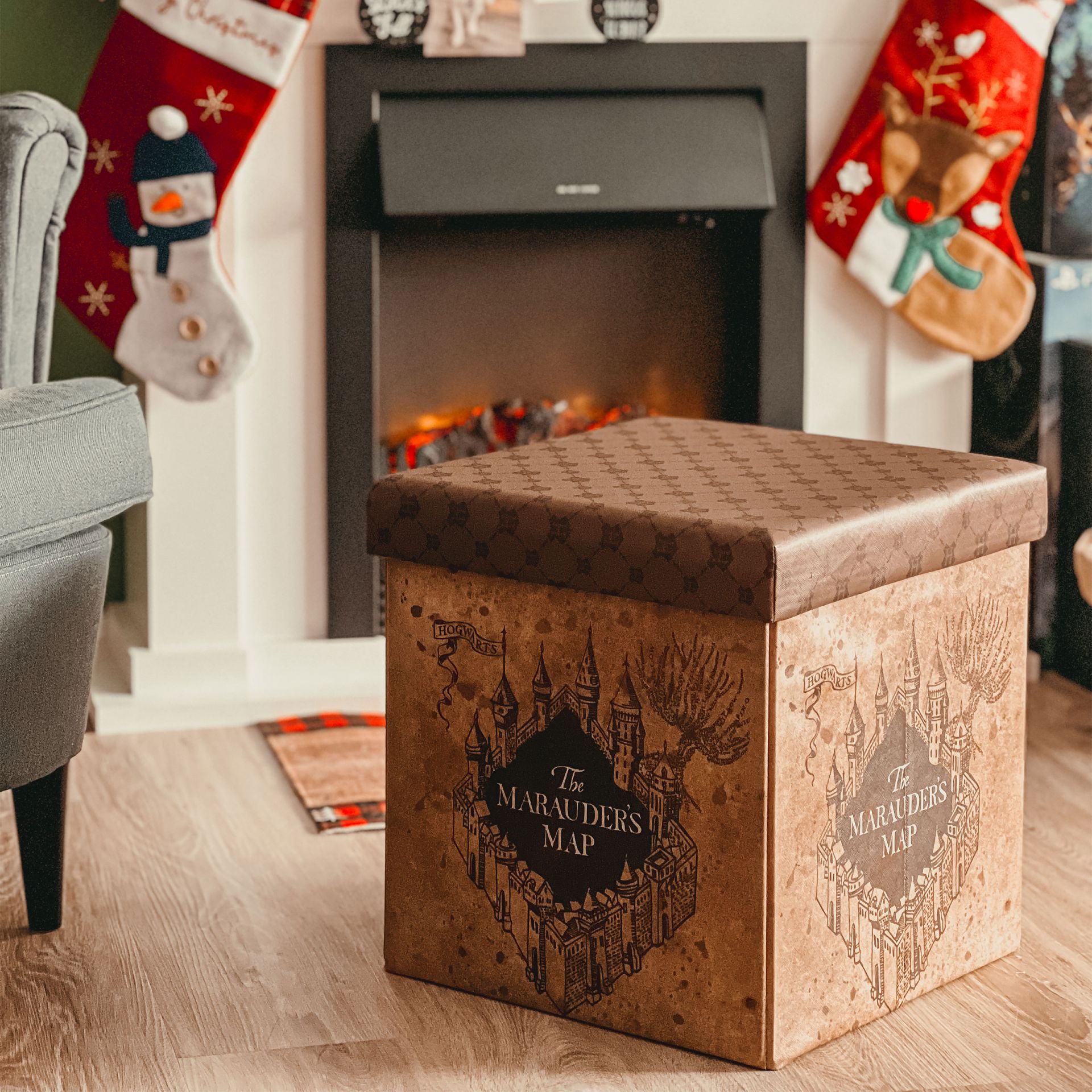 Harry Potter - Marauder's Map Stool with Storage | Elbenwald