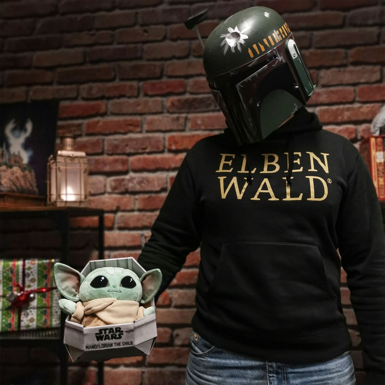 Grogu Plush Figure in Cradle 20 cm - Star Wars The Mandalorian | Elbenwald