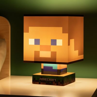 Minecraft - Steve Icons 3D Table Lamp | Elbenwald