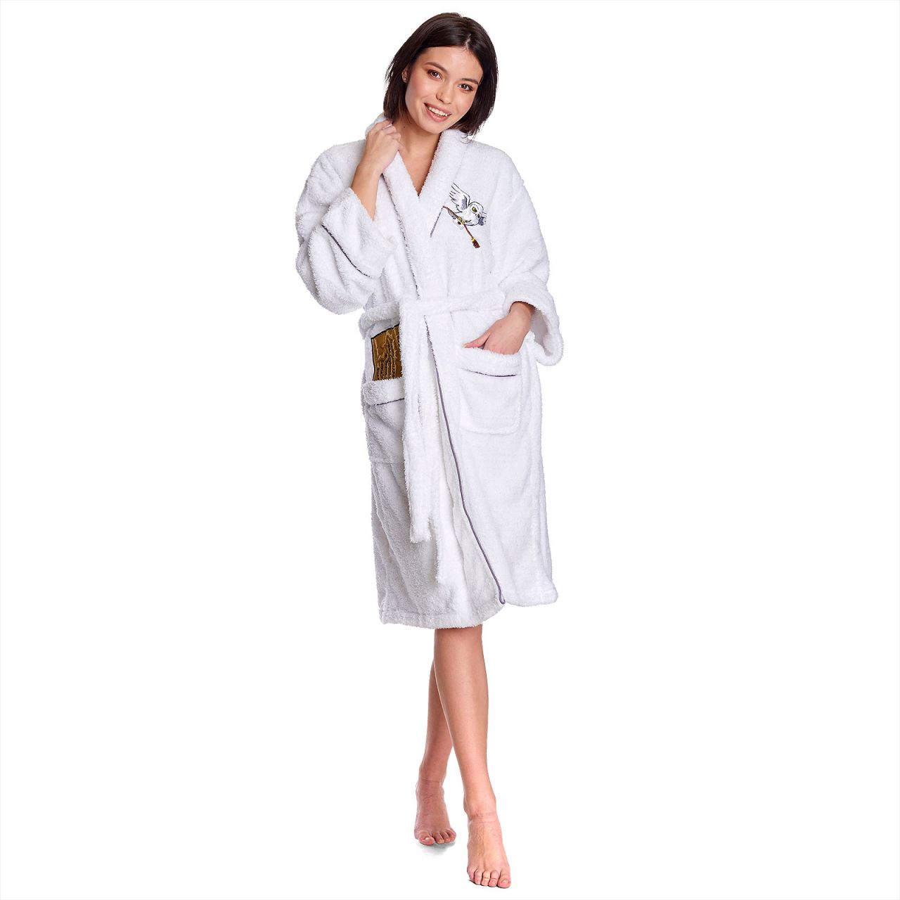 Harry Potter - Hedwig Glitter Bathrobe Women | Elbenwald