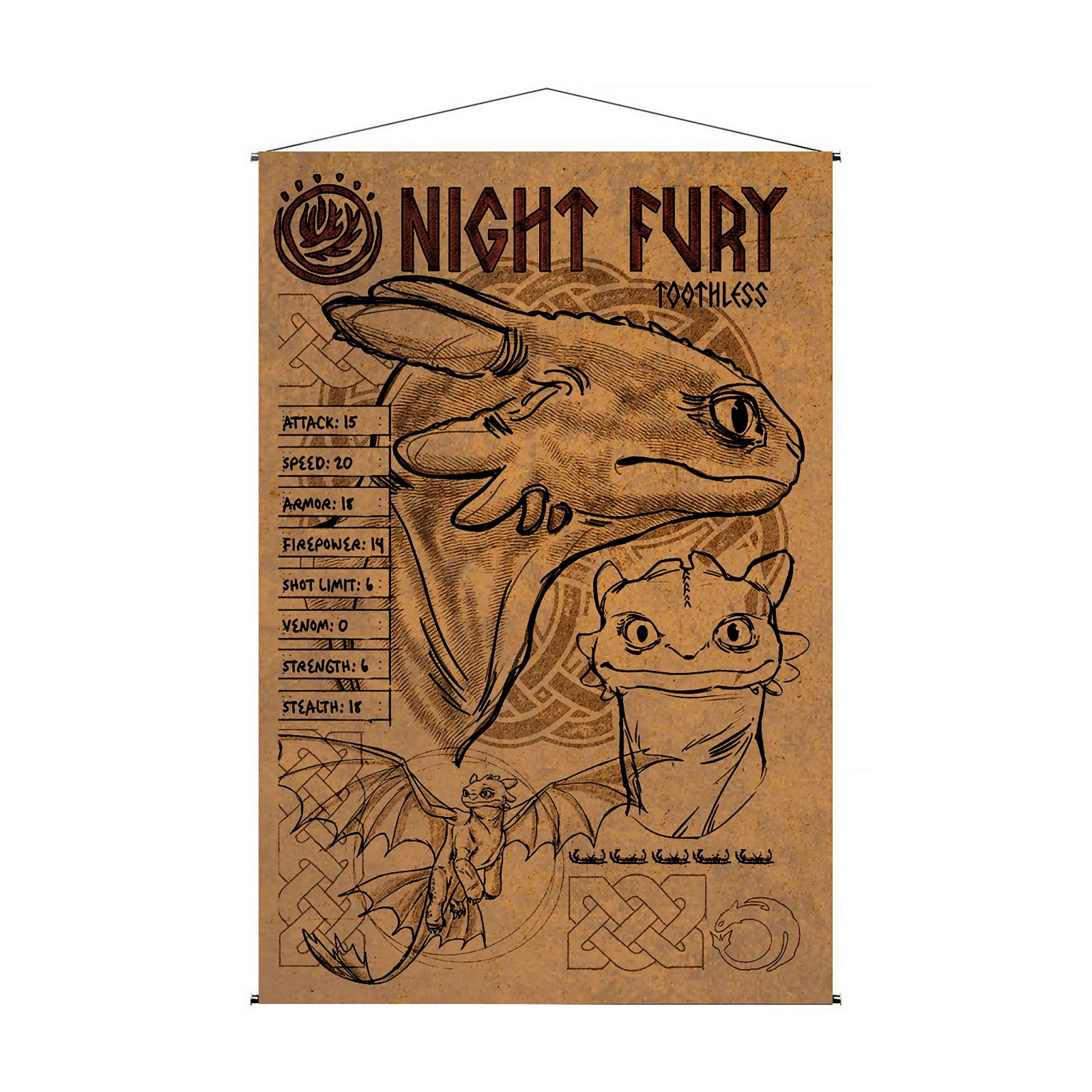 How to Train Your Dragon - Night Fury Wall Scroll | Hoe tem je een ...