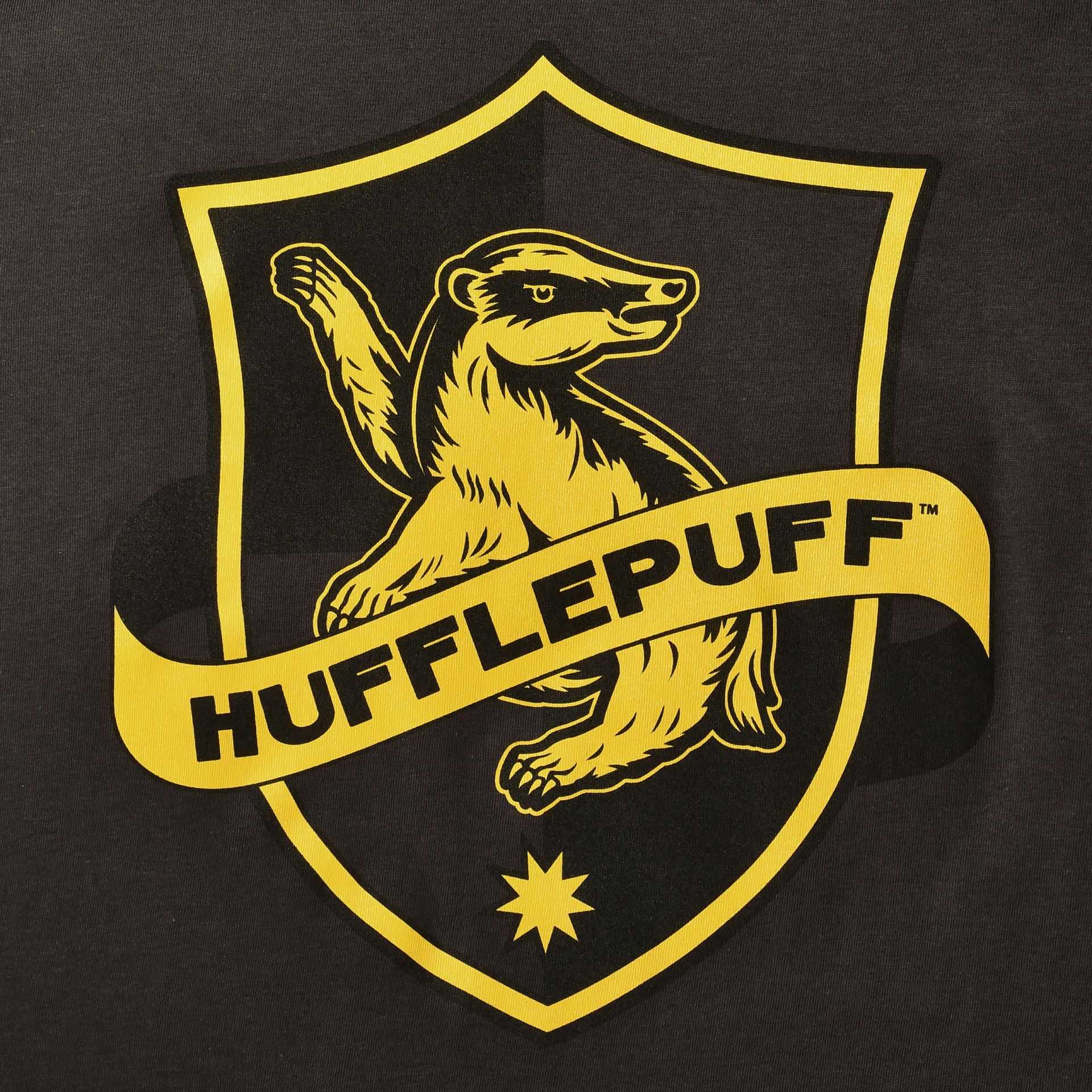Hufflepuff Logo T-Shirt Grey - Harry Potter | Elbenwald