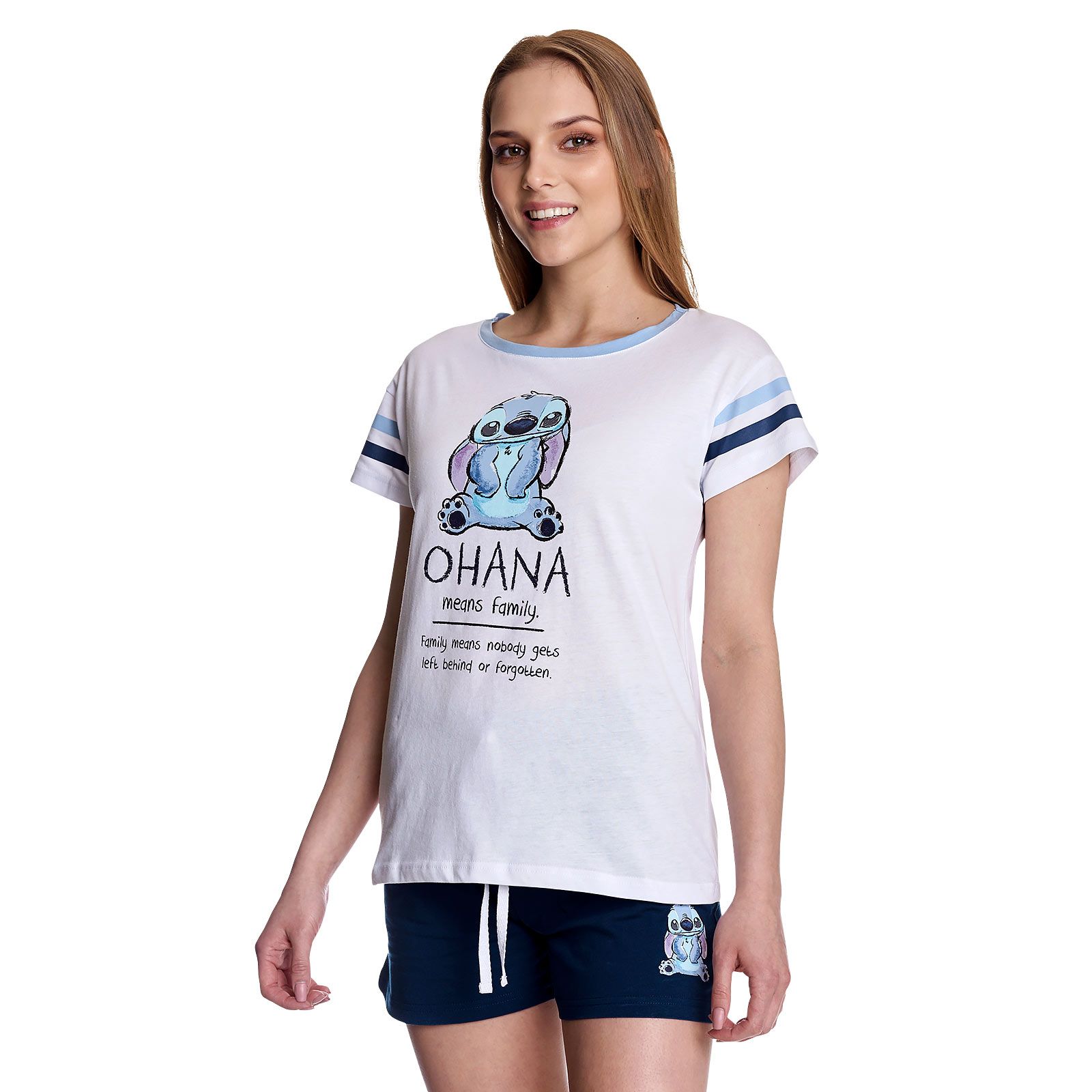 Lilo & Stitch - Ohana Means Family Short Pyjama for Women | Elbenwald