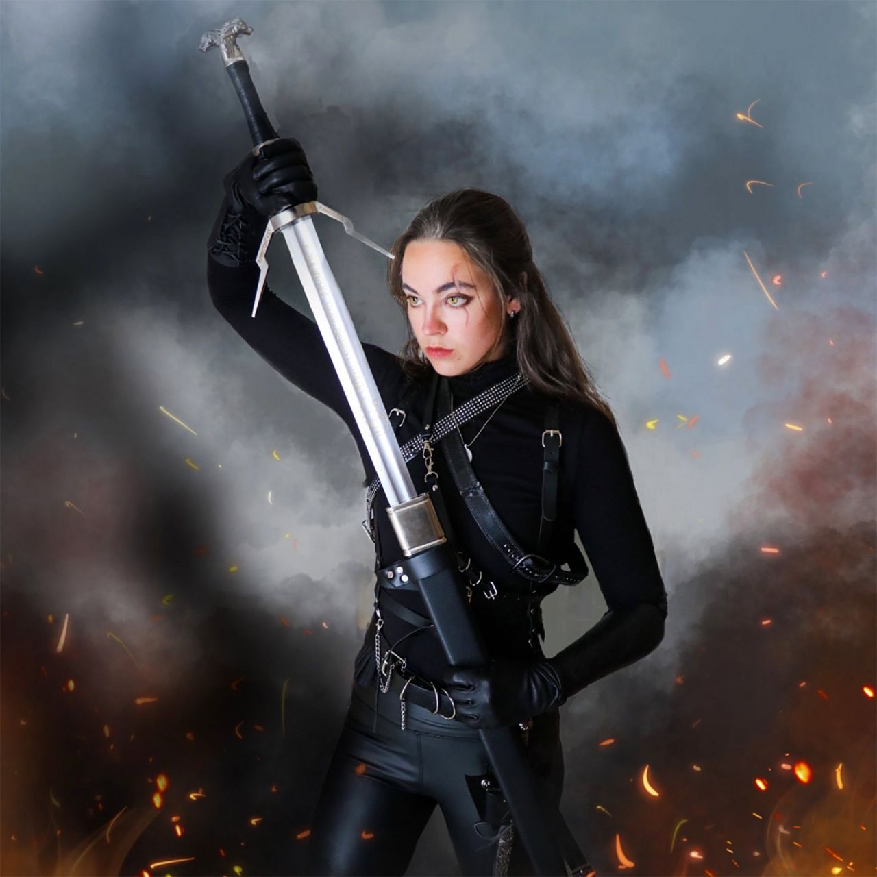 Geralt of Rivia Silver Sword Replica with Sheath for Witcher Fans | The ...