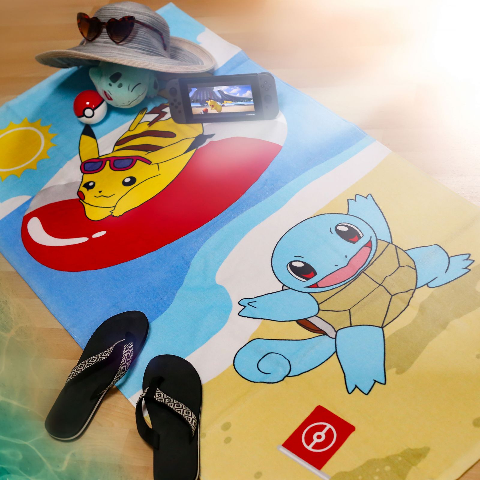 Pokemon - Pikachu & Squirtle Bath Towel | Elbenwald
