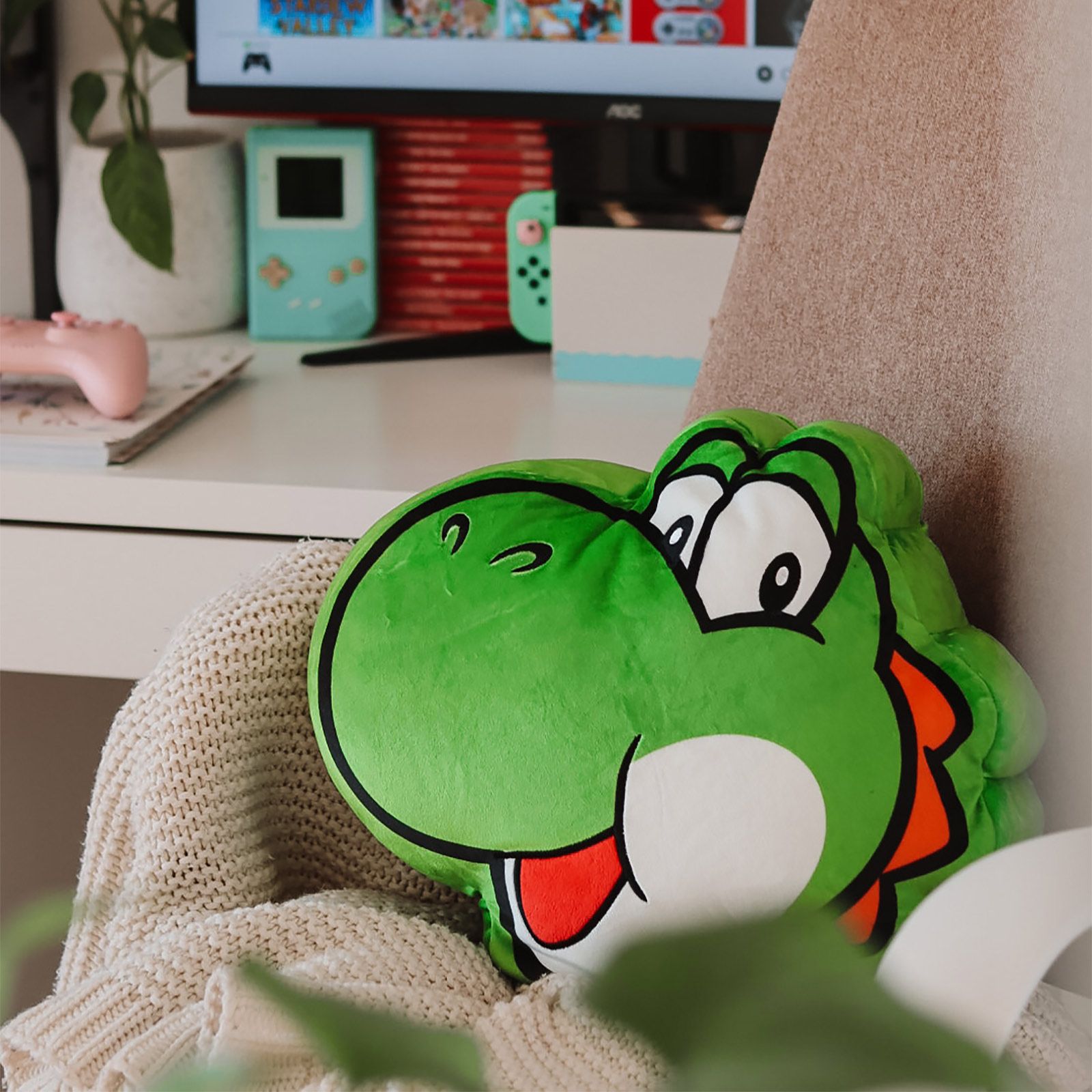 Super Mario - Yoshi Head Plüsch Figur XL | Elbenwald