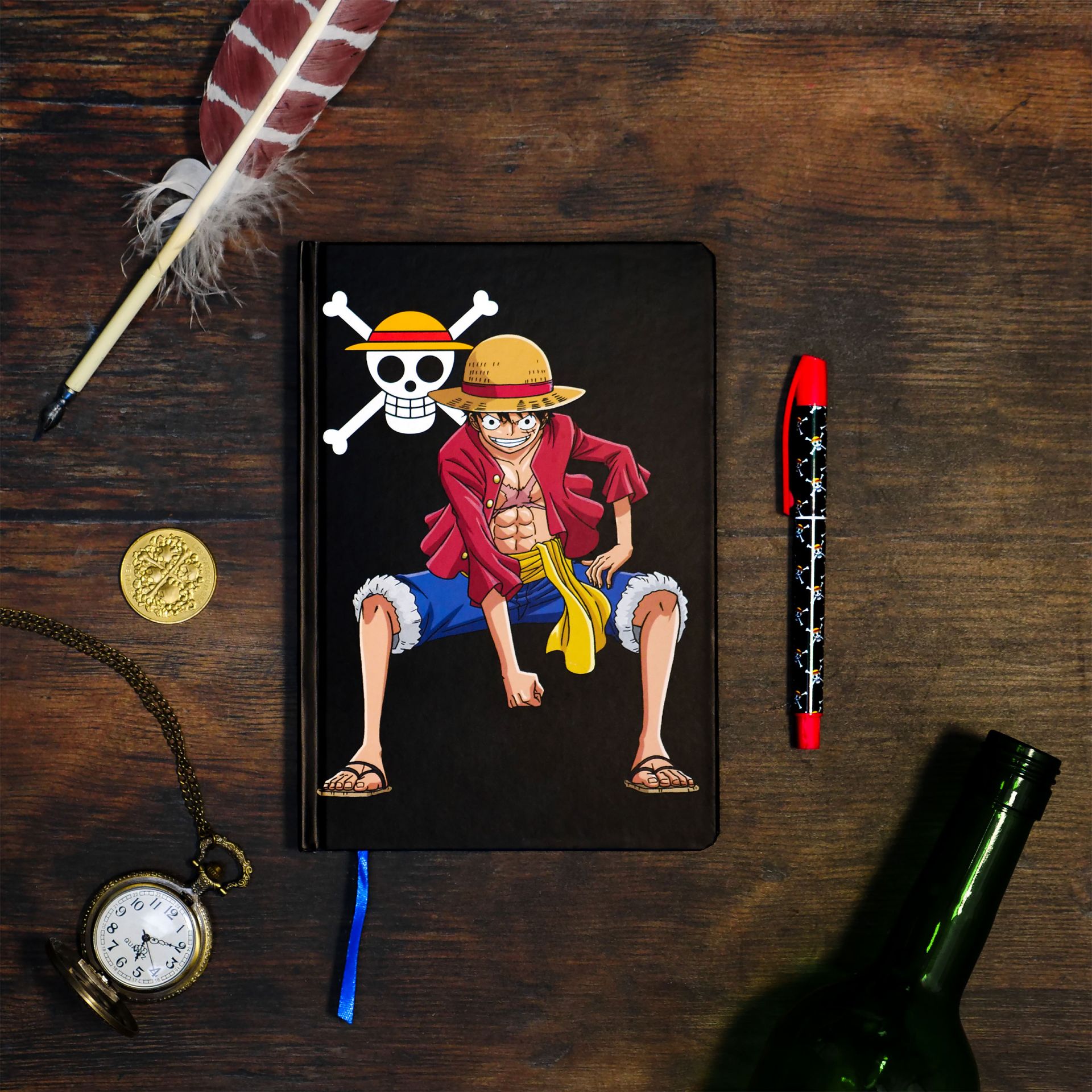 One Piece - Ruffy notebook A5 with pen | Elbenwald