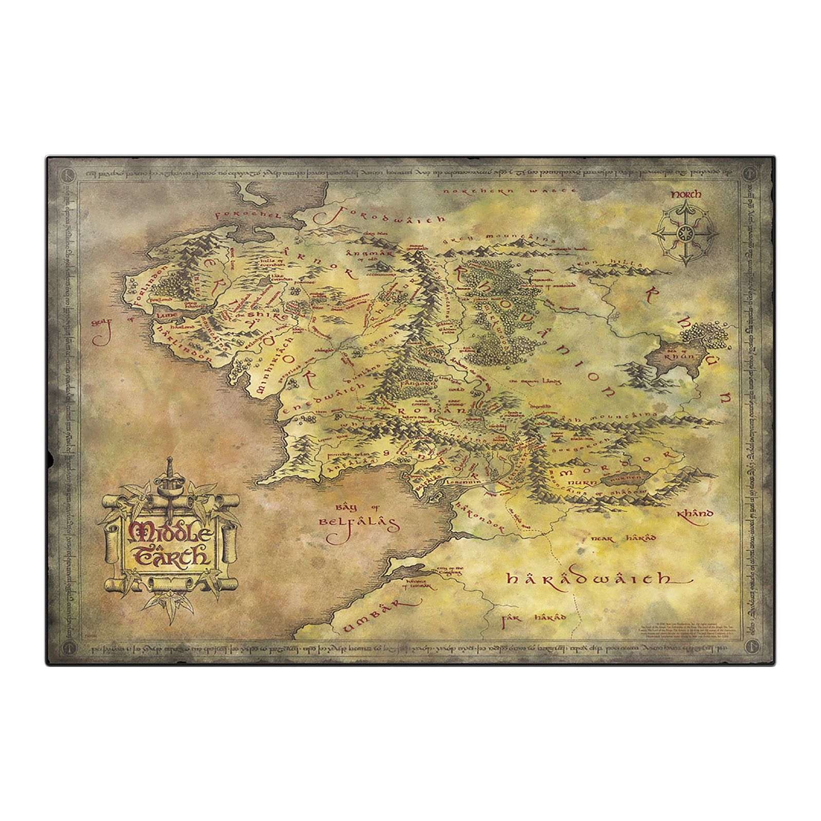The Lord of the Rings - Middle Earth Map Desk Pad | Elbenwald