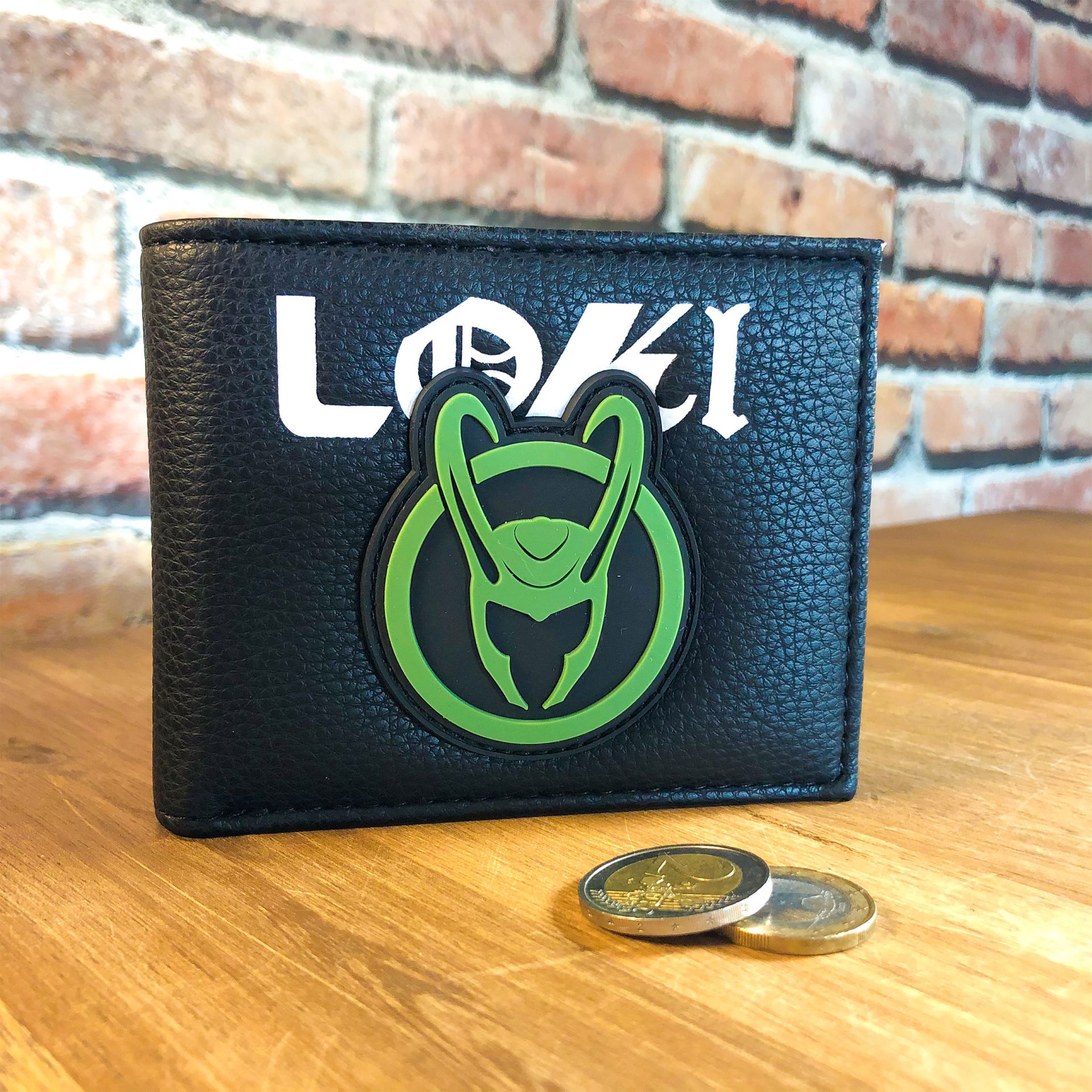 Loki - Logo Badge Portemonnee zwart | Elbenwald