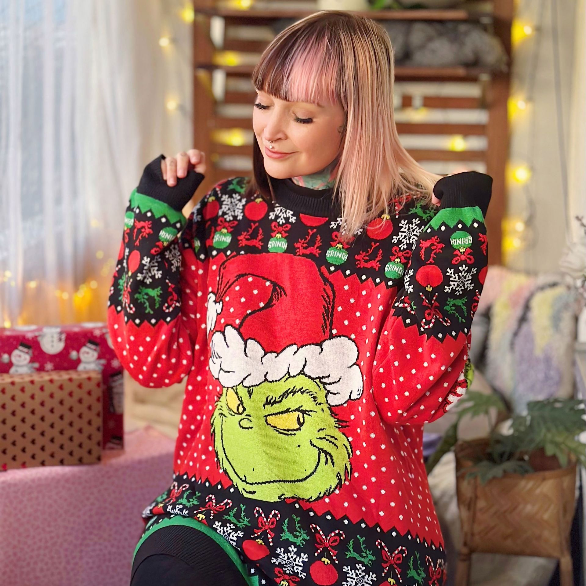 The Grinch - Christmas Grinch Knitted Sweater | Elbenwald