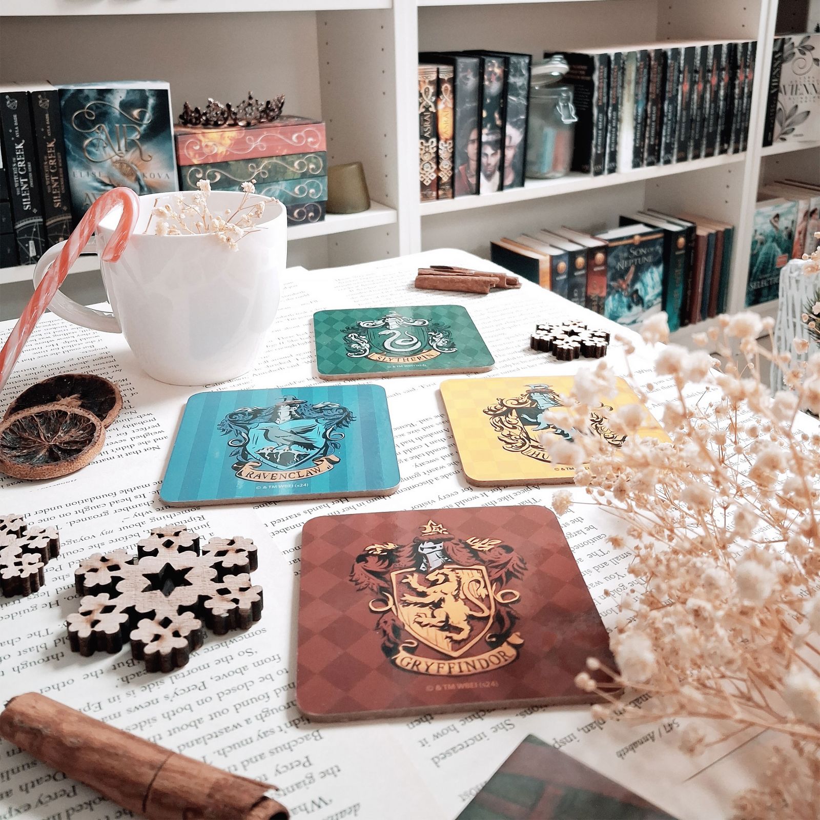 Harry Potter - House Crest Coasters 4-piece Set | Elbenwald