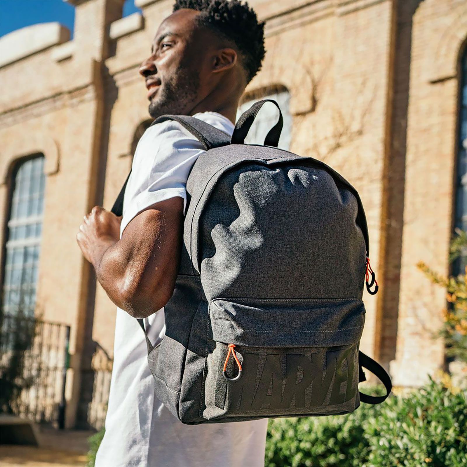 Marvel Logo Backpack Grey | Elbenwald