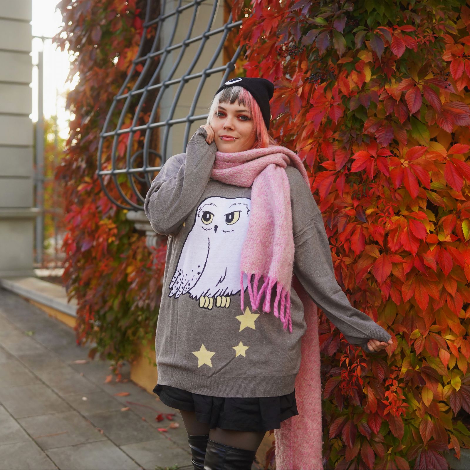 Harry Potter - Hedwig Oversize Sweater gray | Elbenwald