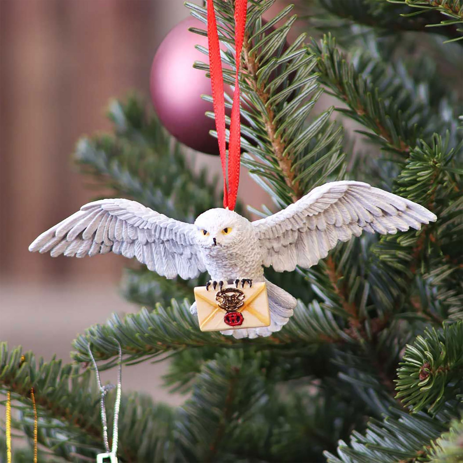 Harry Potter - Hedwig with Hogwarts Letter Christmas Tree Ornament ...