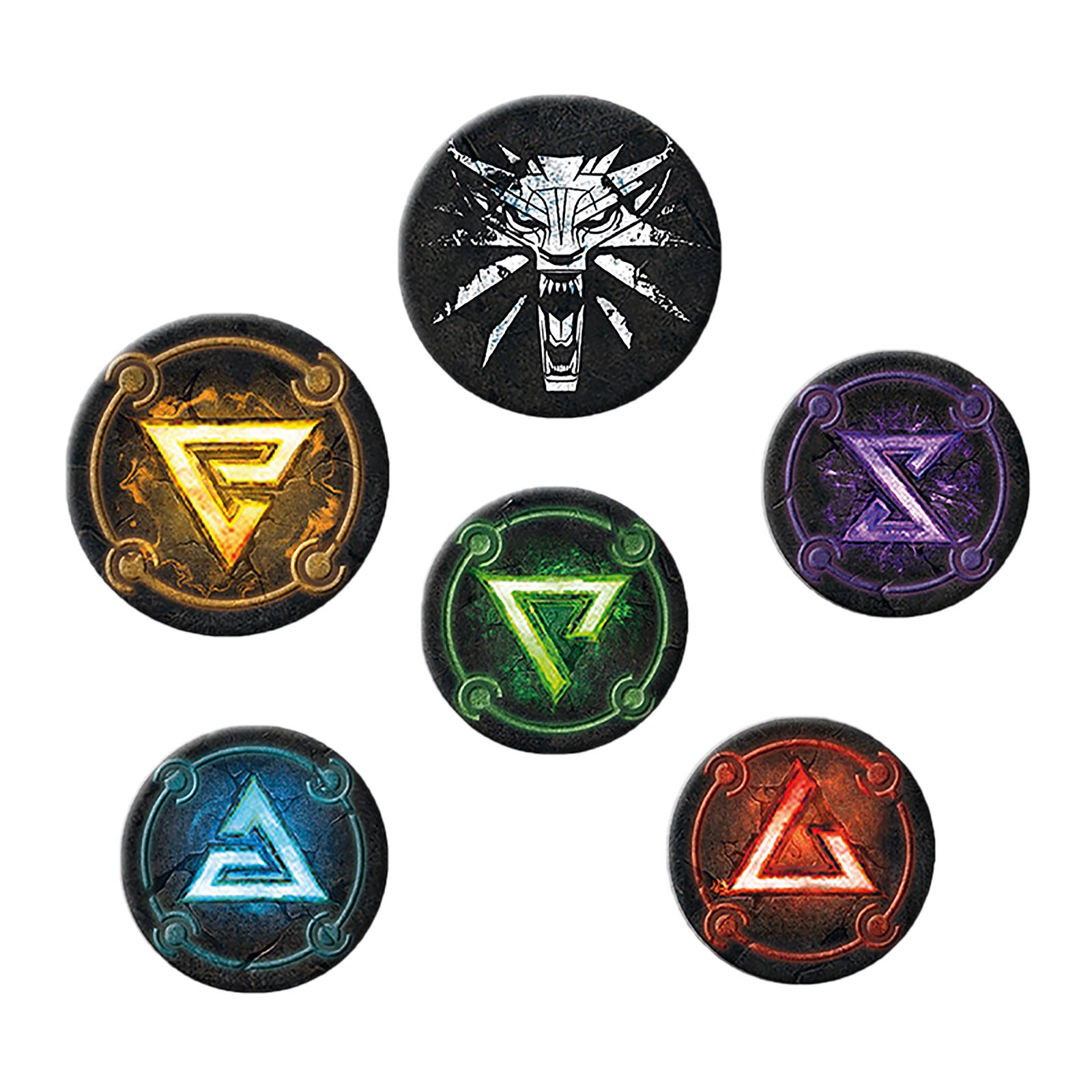 Witcher - Symbols Button 6-piece Set | The Witcher | Elbenwald