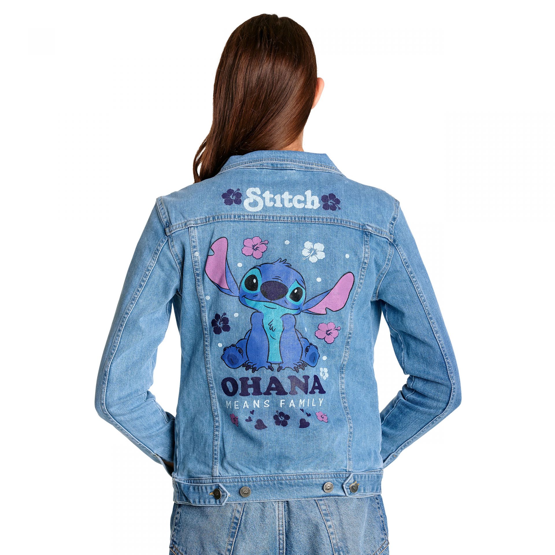 Lilo & Stitch - Flowers Denim Jacket Women blue | Elbenwald