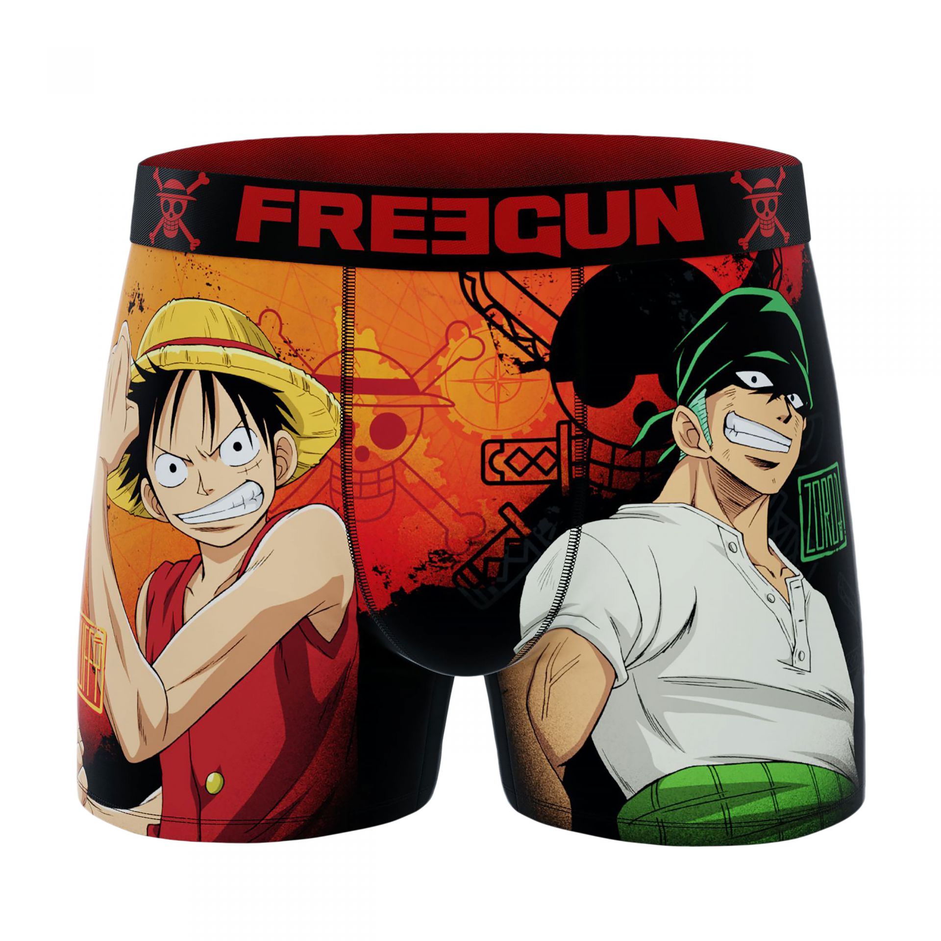 One Piece - Luffy & Roronoa Zoro Freegun Boxer Shorts | Elbenwald