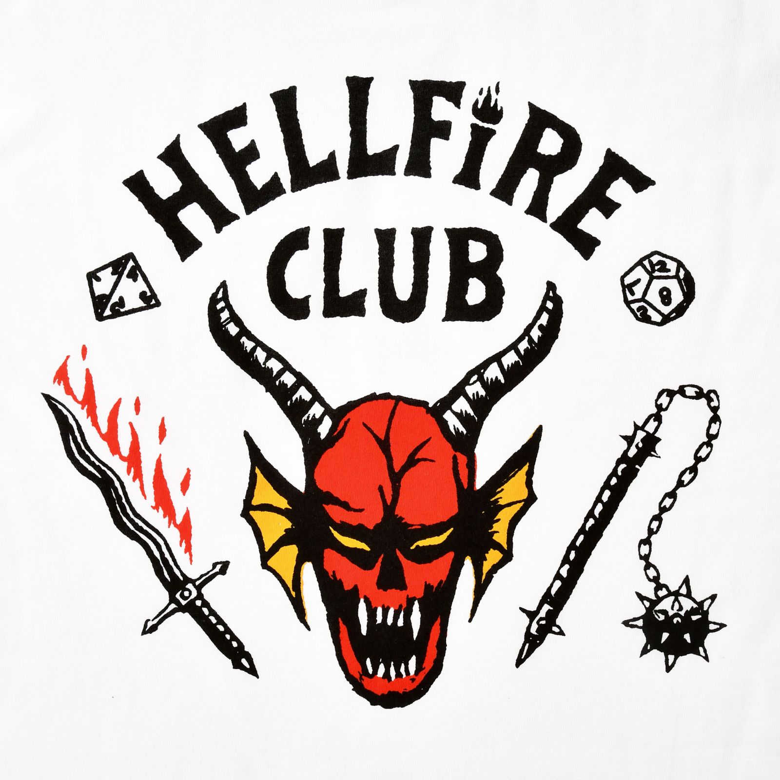 Stranger Things - Hellfire Club Logo T-Shirt weiß | Elbenwald