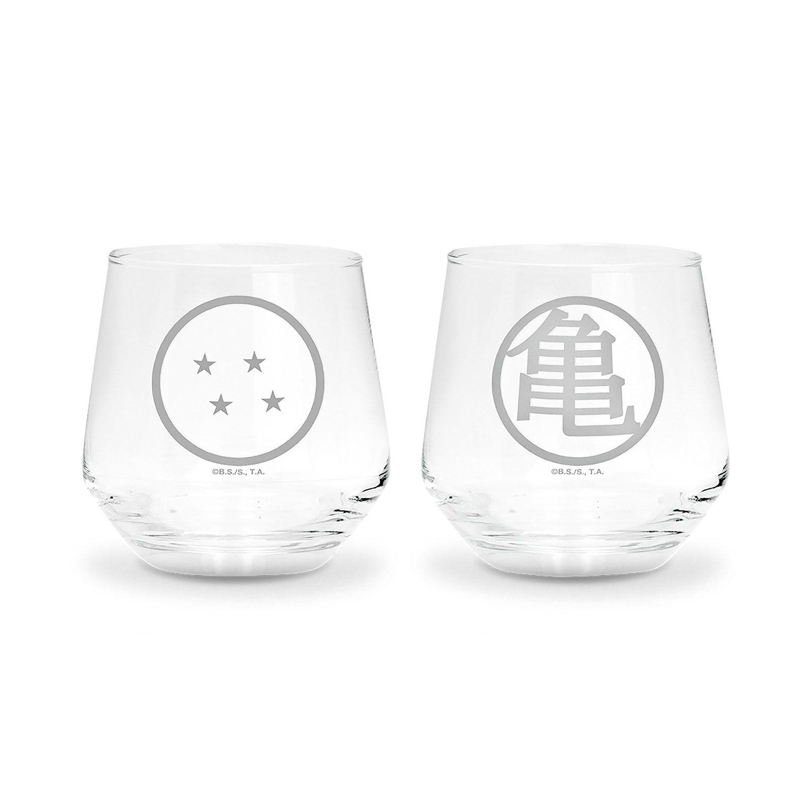 Dragon Ball Z - Kame and Dragon Balls Symbol Glasses Set of 2 | Elbenwald