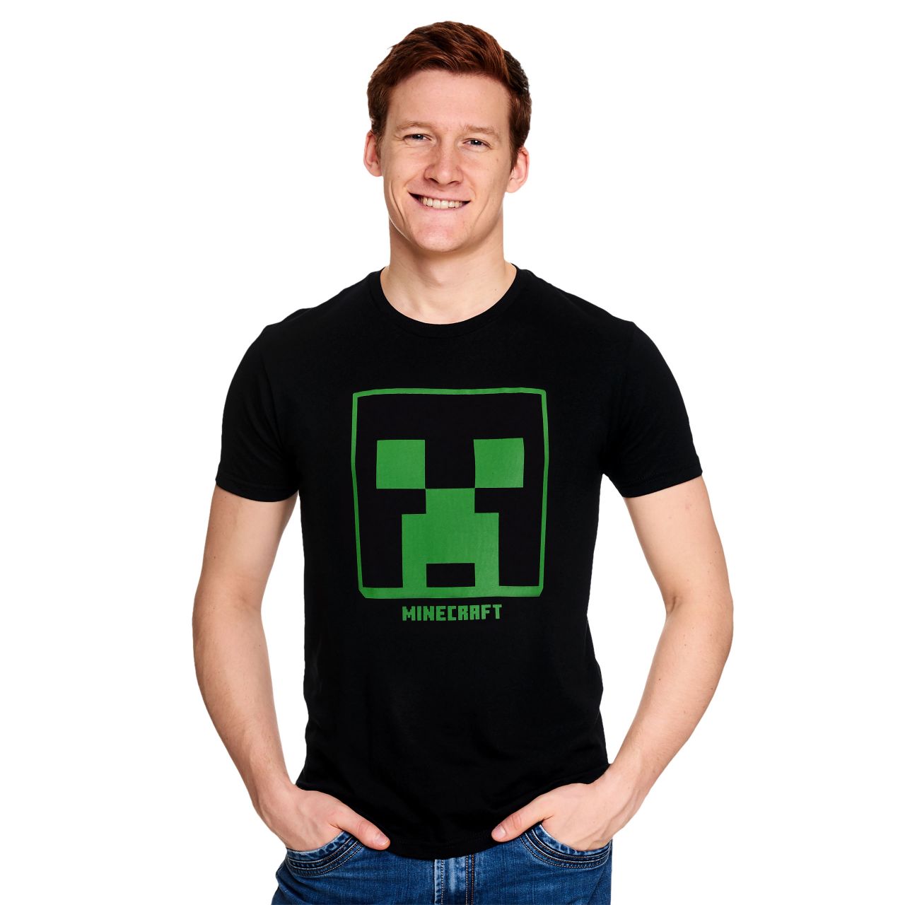 Minecraft - Creeper Logo T-Shirt Black | Elbenwald