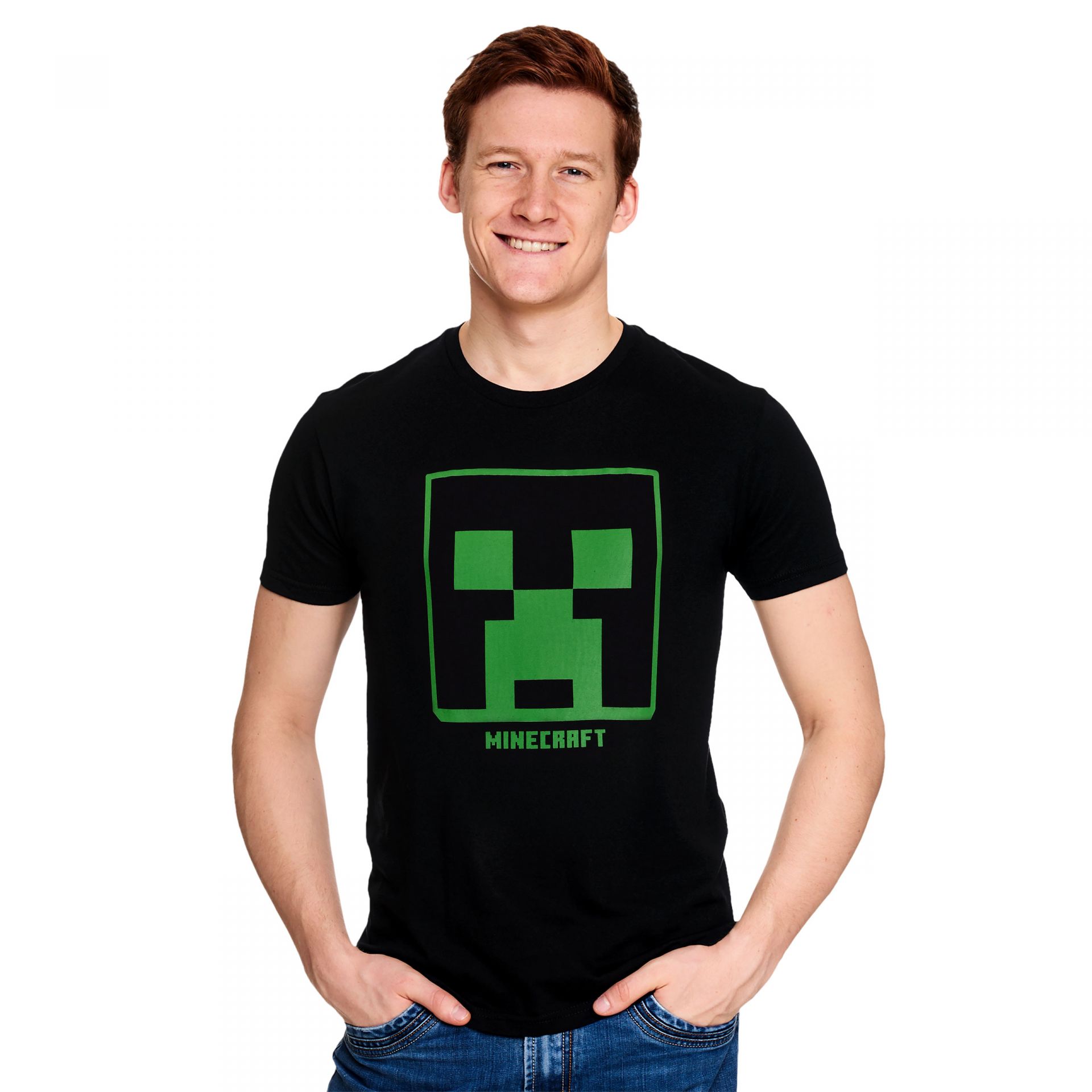 Minecraft - Creeper Logo T-Shirt Black | Elbenwald