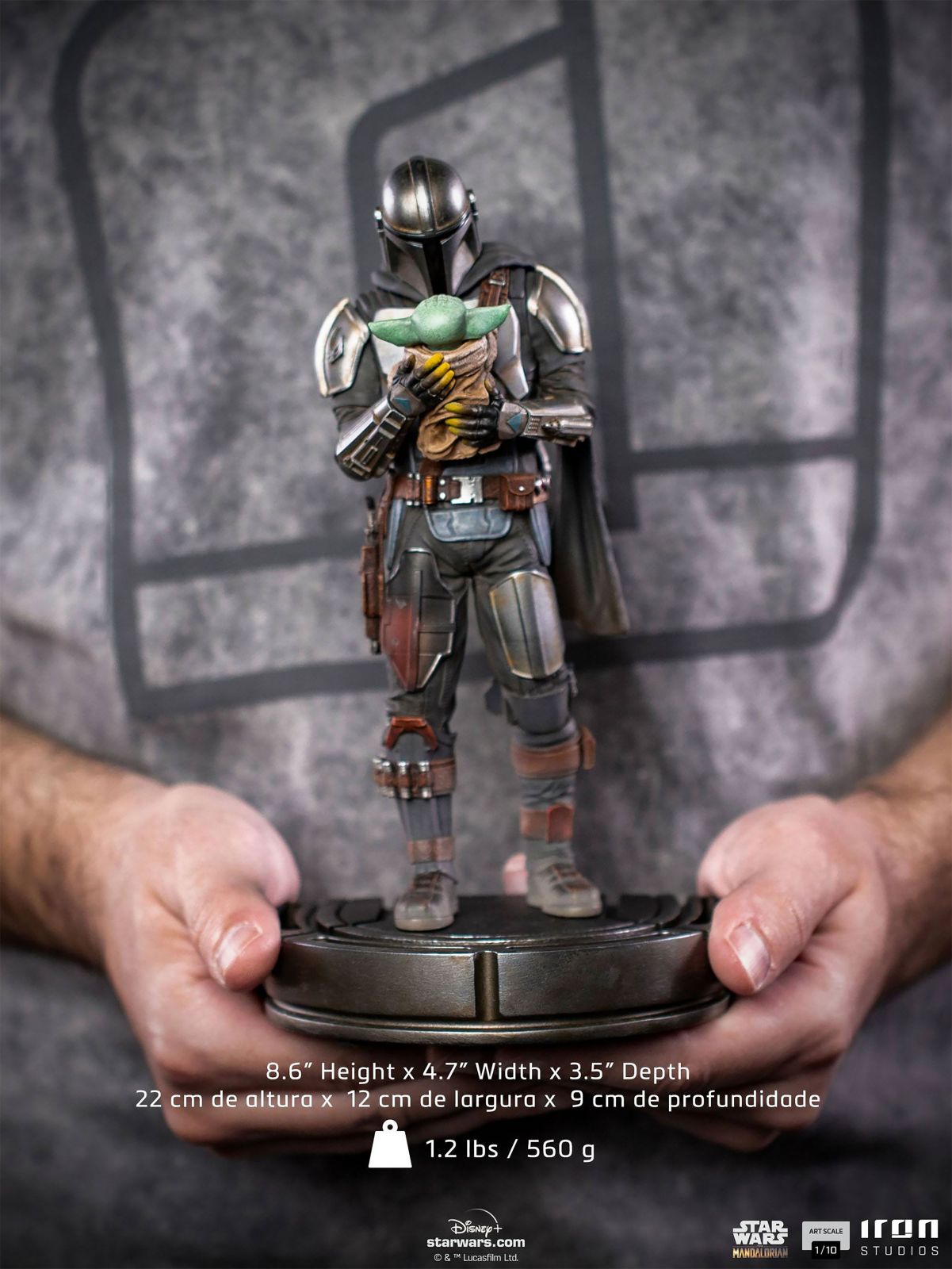 Mando mit Grogu BDS Art Scale Deluxe Statue - Star Wars The Mandalorian ...