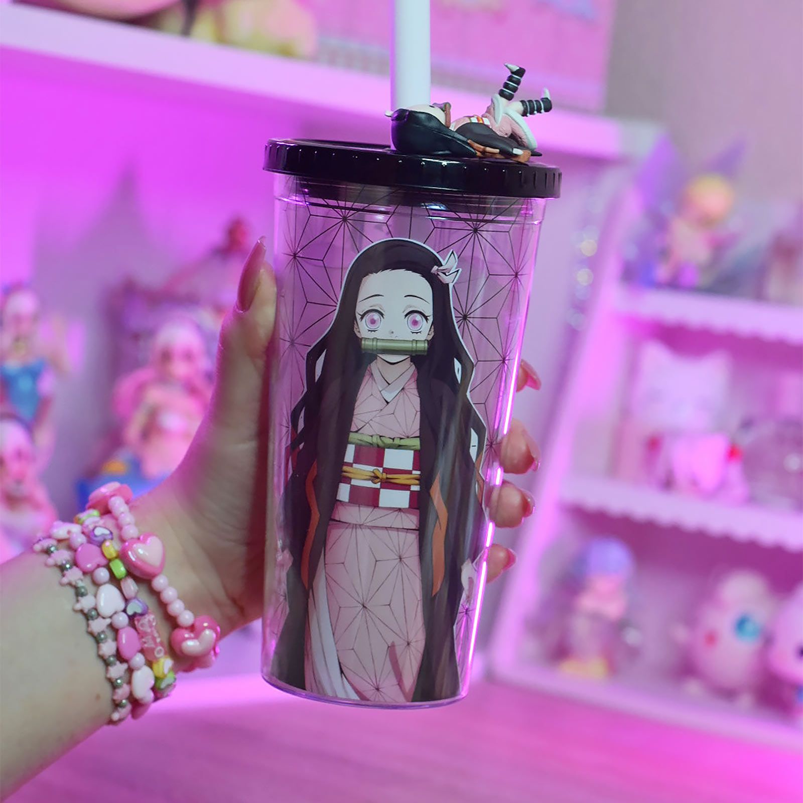 Demon Slayer - Nezuko Kamado Drinking Cup with Straw | Elbenwald