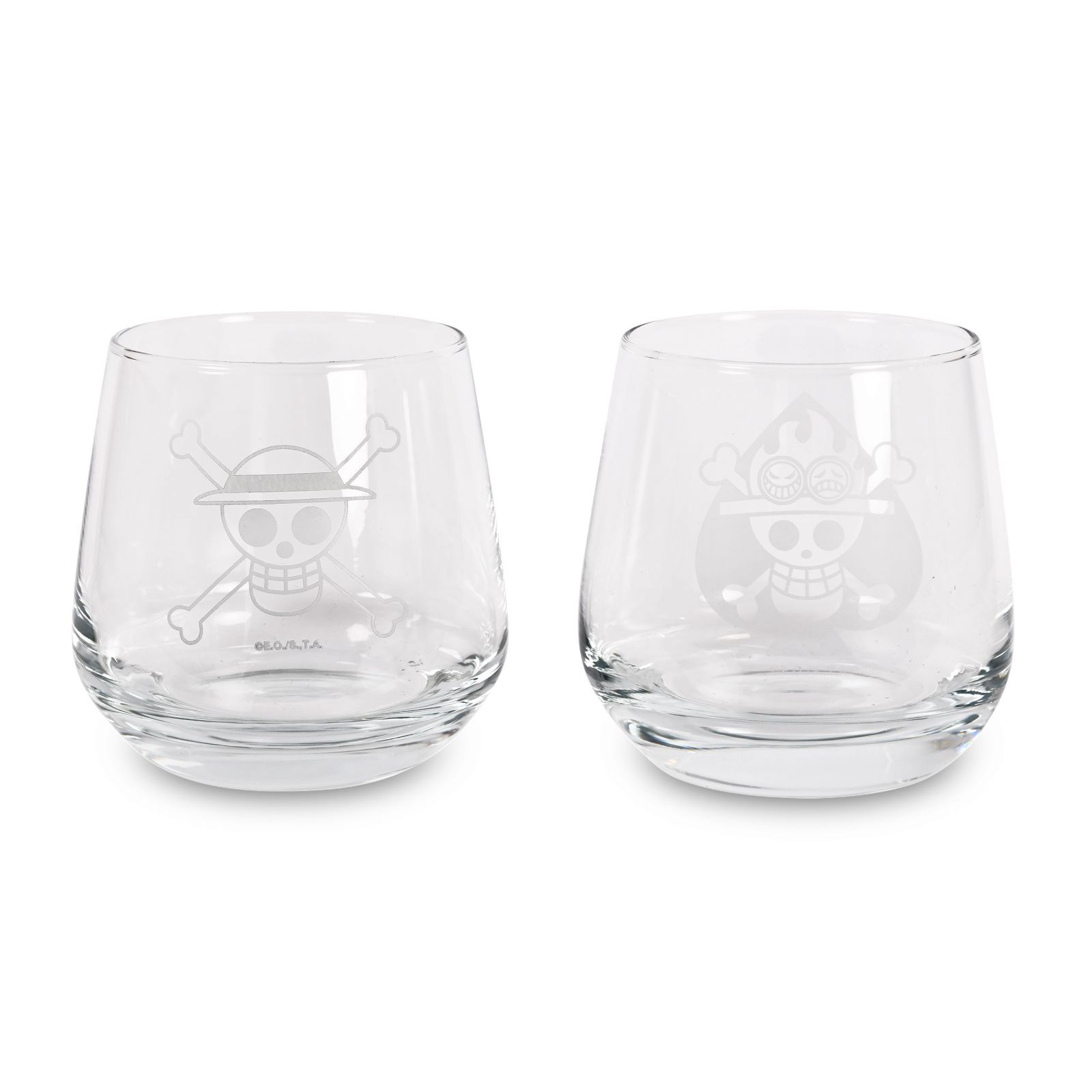 One Piece - Luffy & Ace Glasses 2-Piece Set | Elbenwald