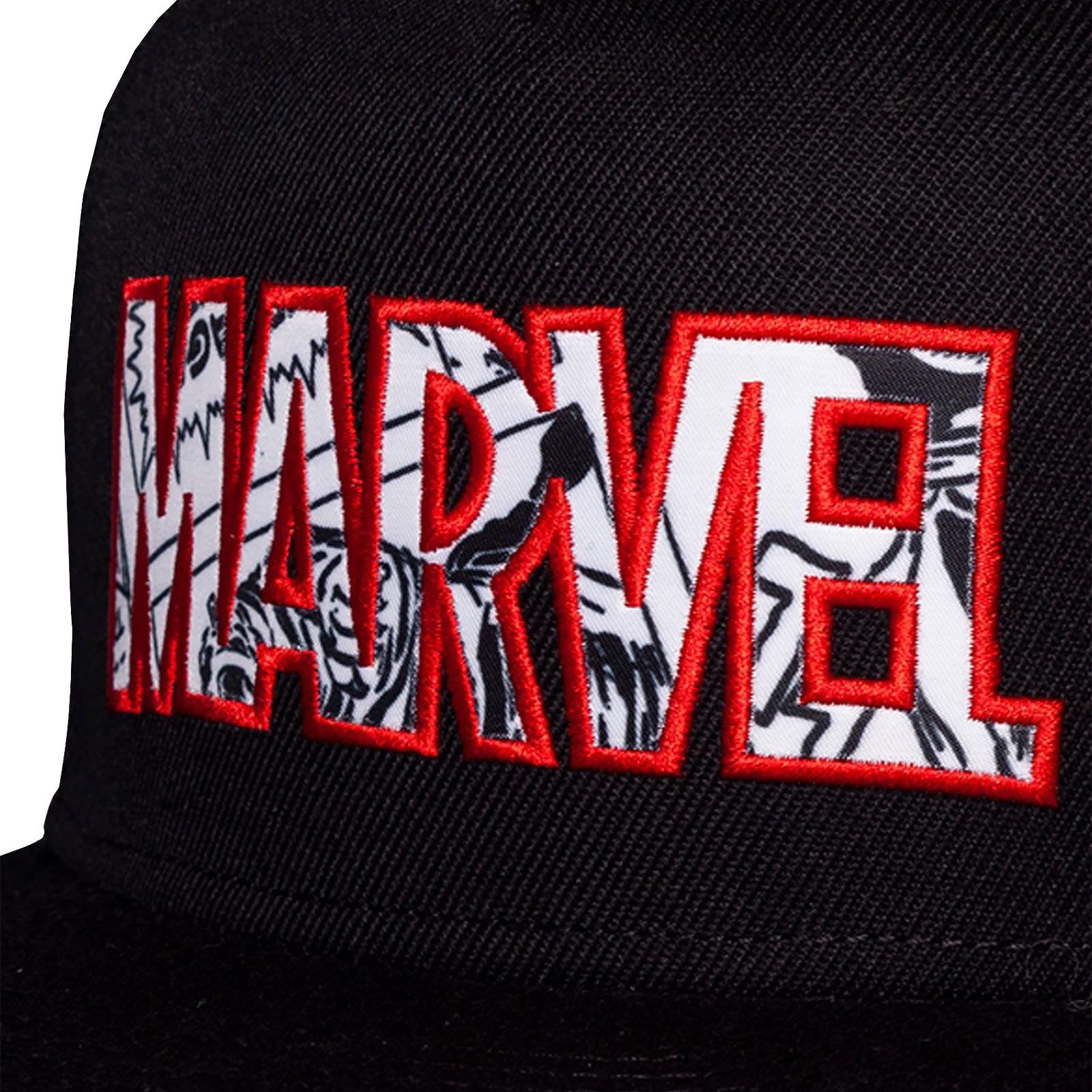 Marvel - Comic Logo Snapback Cap schwarz | Elbenwald