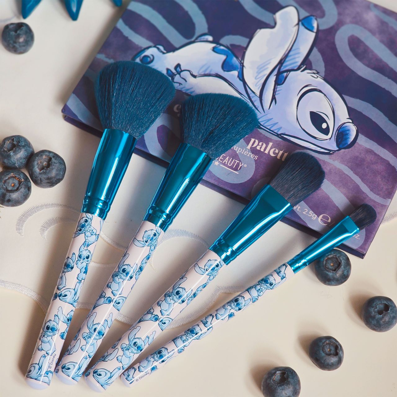 Stitch Make-up Kwastenset 4-delig - Lilo & Stitch | Elbenwald