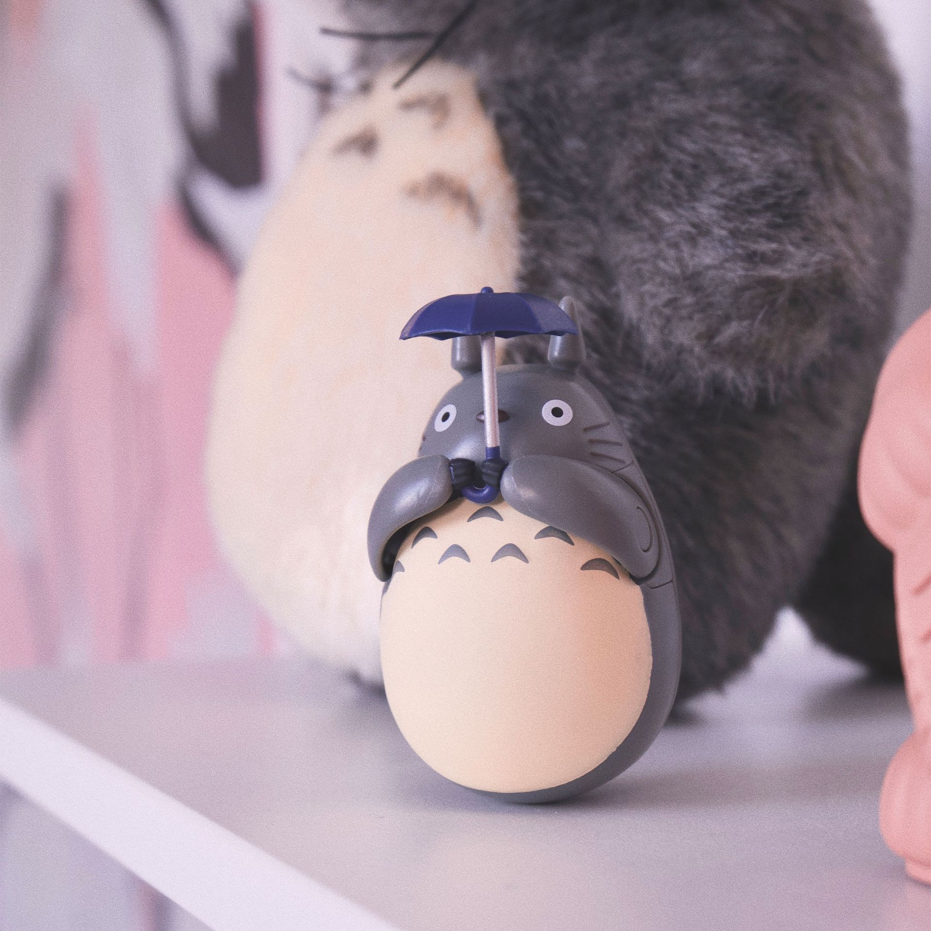 Totoro - Miminzuku Oh-Totoro Roly-Poly Figure with Umbrella | My ...