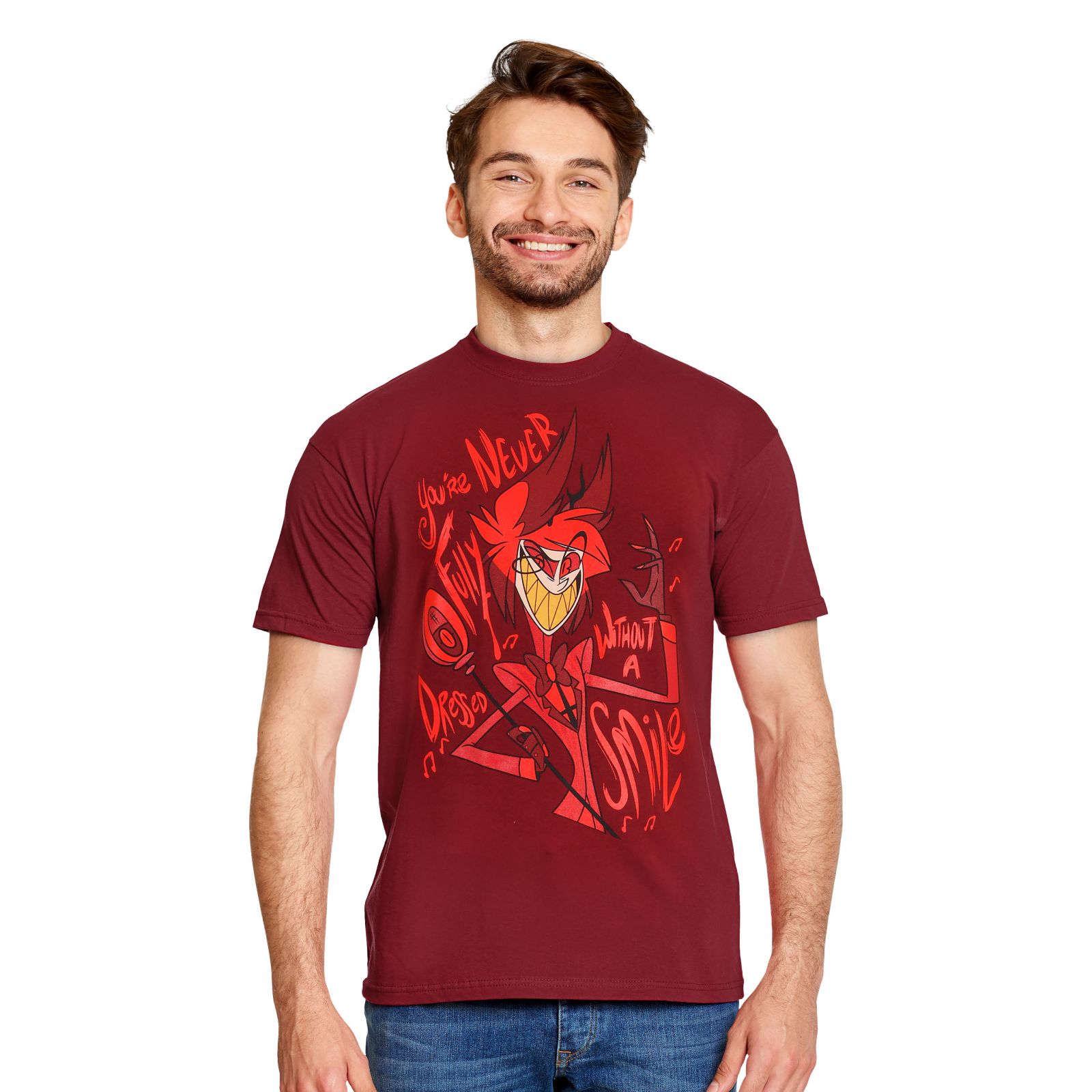 Alastor T-Shirt für Hazbin Hotel Fans rot | Elbenwald