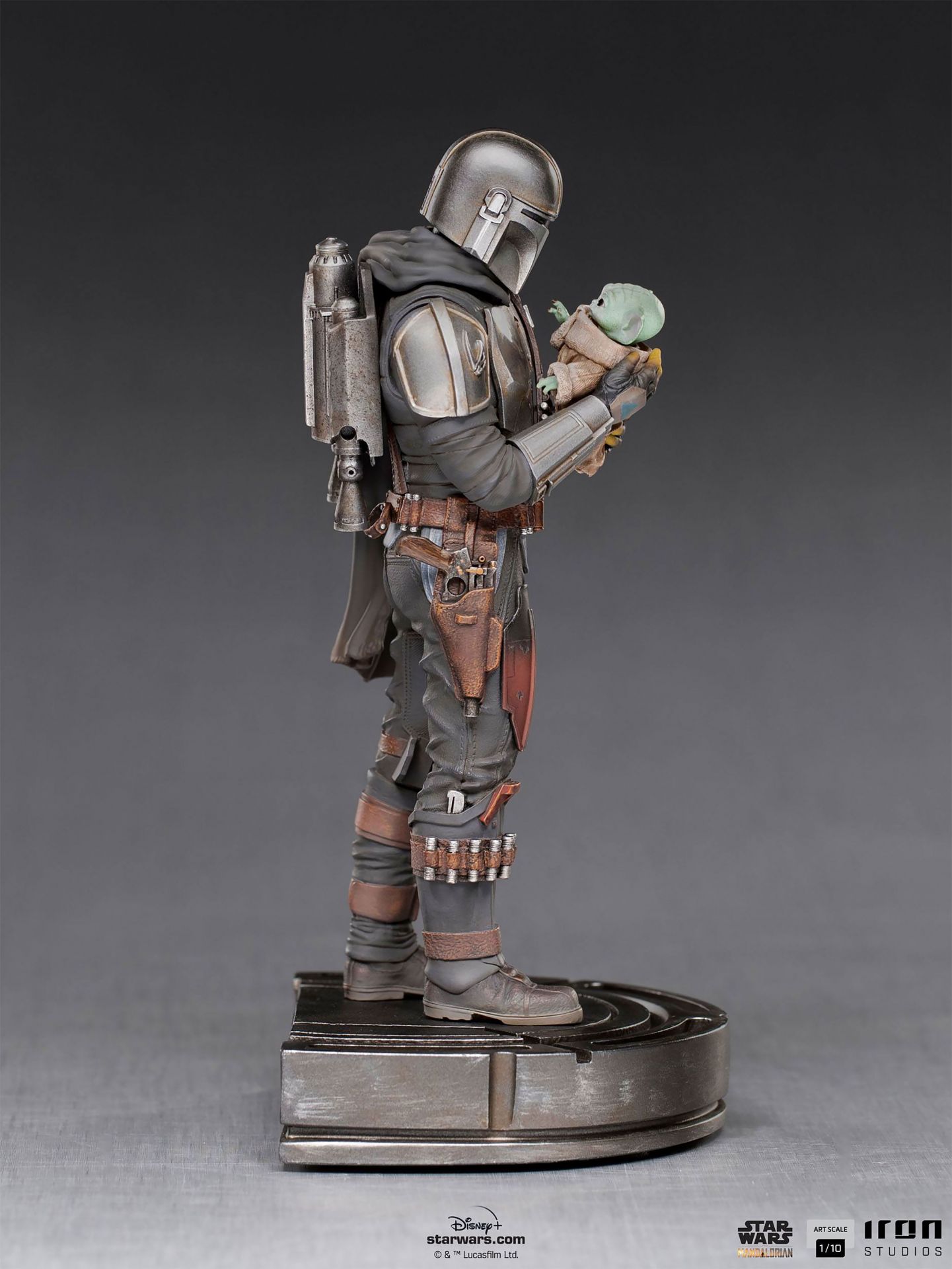 Mando mit Grogu BDS Art Scale Deluxe Statue - Star Wars The Mandalorian ...