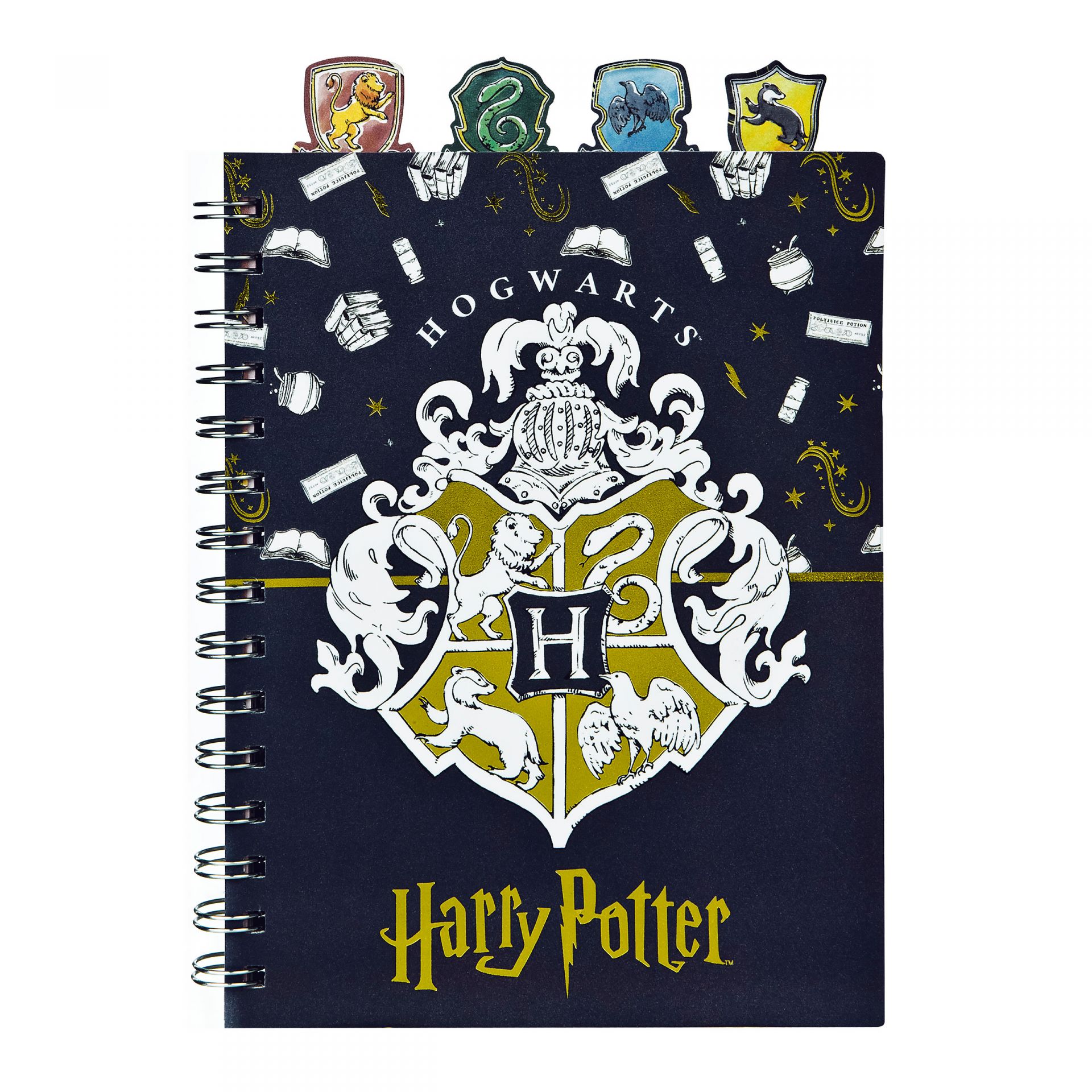 Harry Potter - Hogwarts Spiral Notebook with Dividers | Elbenwald