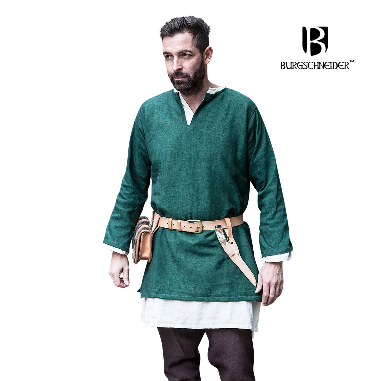 Medieval Short Tunic Erik green | Elbenwald