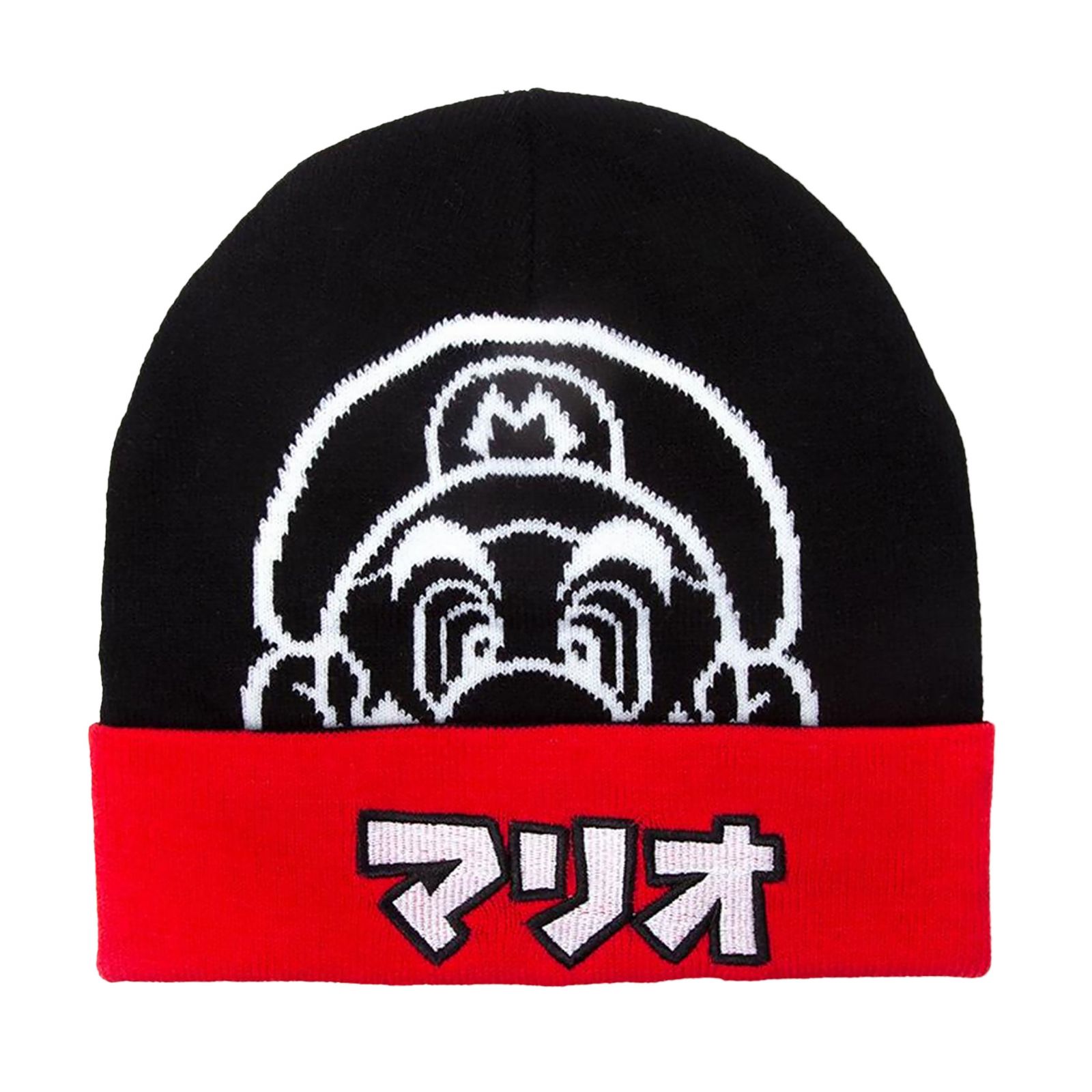 Super Mario - Japanese Beanie schwarz-rot | Elbenwald