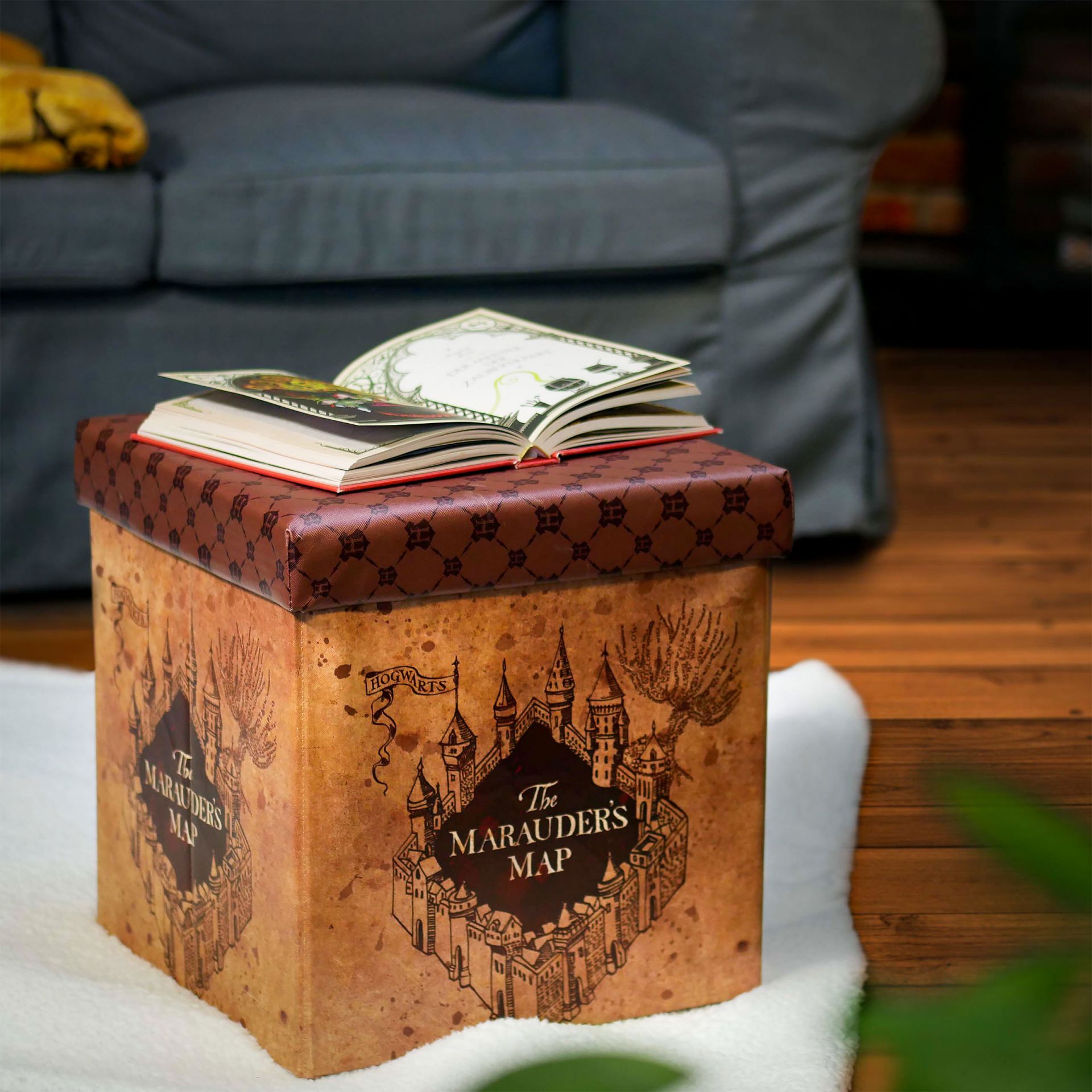 Harry Potter - Marauder's Map Stool with Storage | Elbenwald