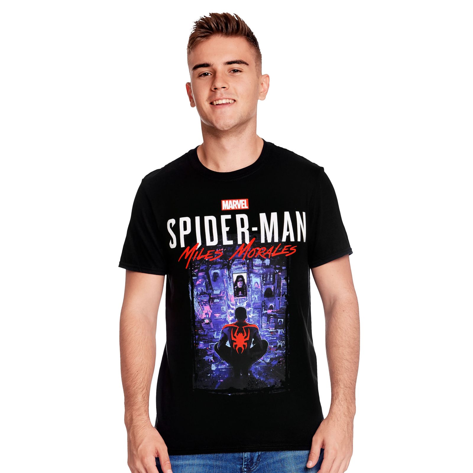 Spider-Man - Miles Morales T-Shirt Black | Elbenwald