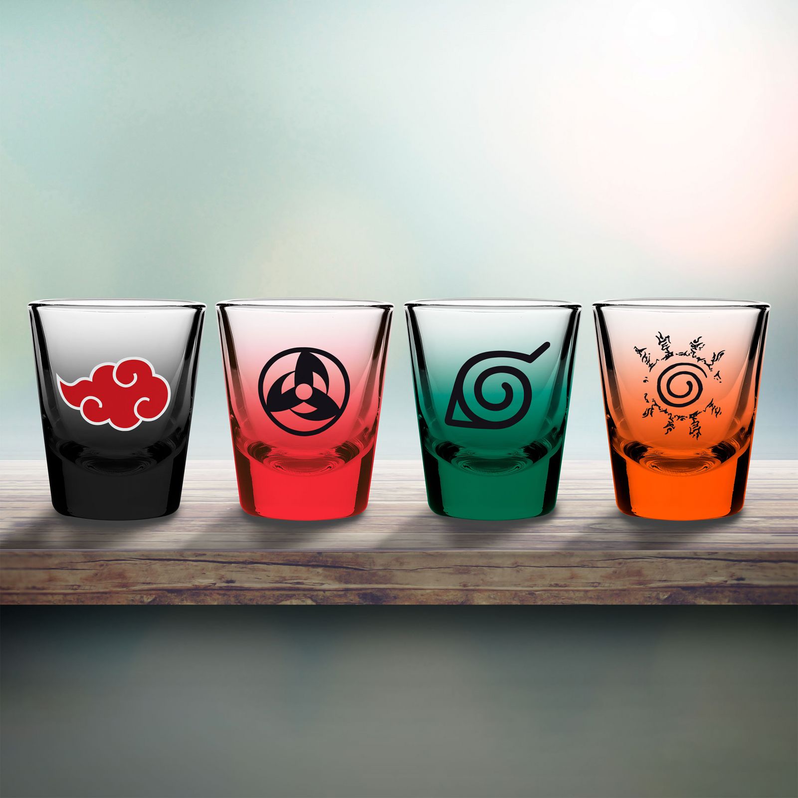 Naruto Shippuden - Ensemble de verres Shots Symboles | Elbenwald