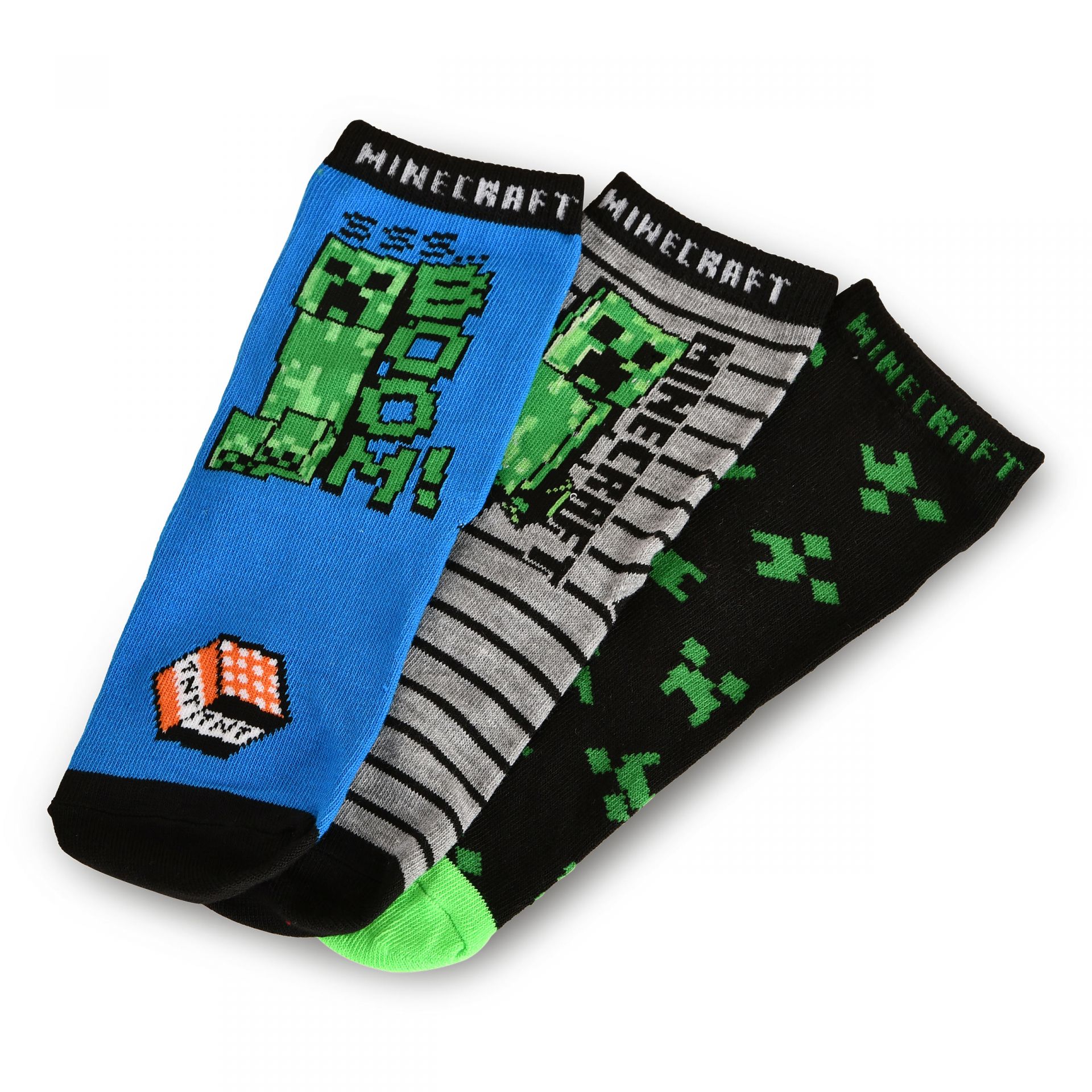 Minecraft - Creeper Children's Socks 3-piece Set | Elbenwald
