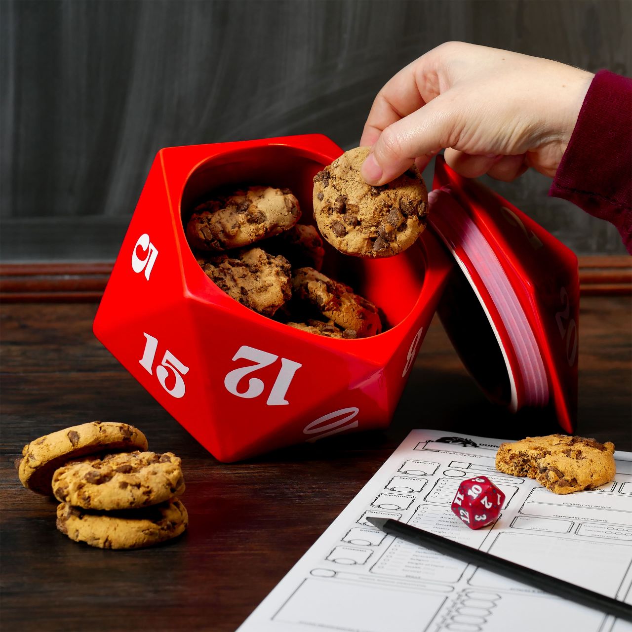 D20 Dice Cookie Jar for Pen & Paper Fans | Dungeons & Dragons | Elbenwald