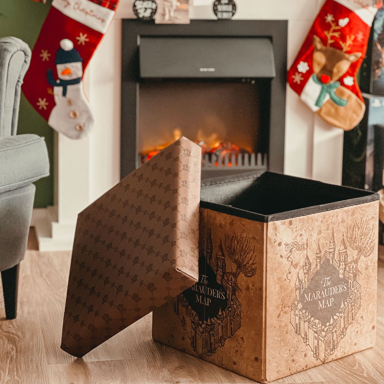 Harry Potter - Marauder's Map Stool with Storage | Elbenwald