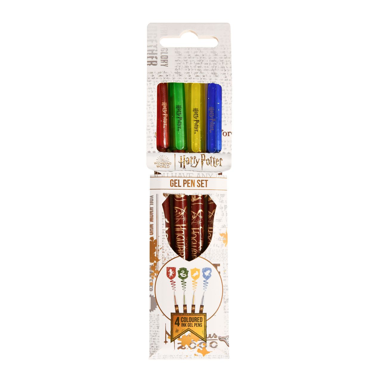 Harry Potter - Crest Gel Pens Set of 4 | Elbenwald