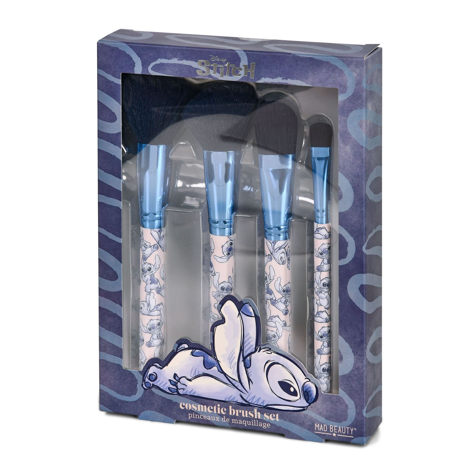 Stitch Make-up Kwastenset 4-delig - Lilo & Stitch | Elbenwald