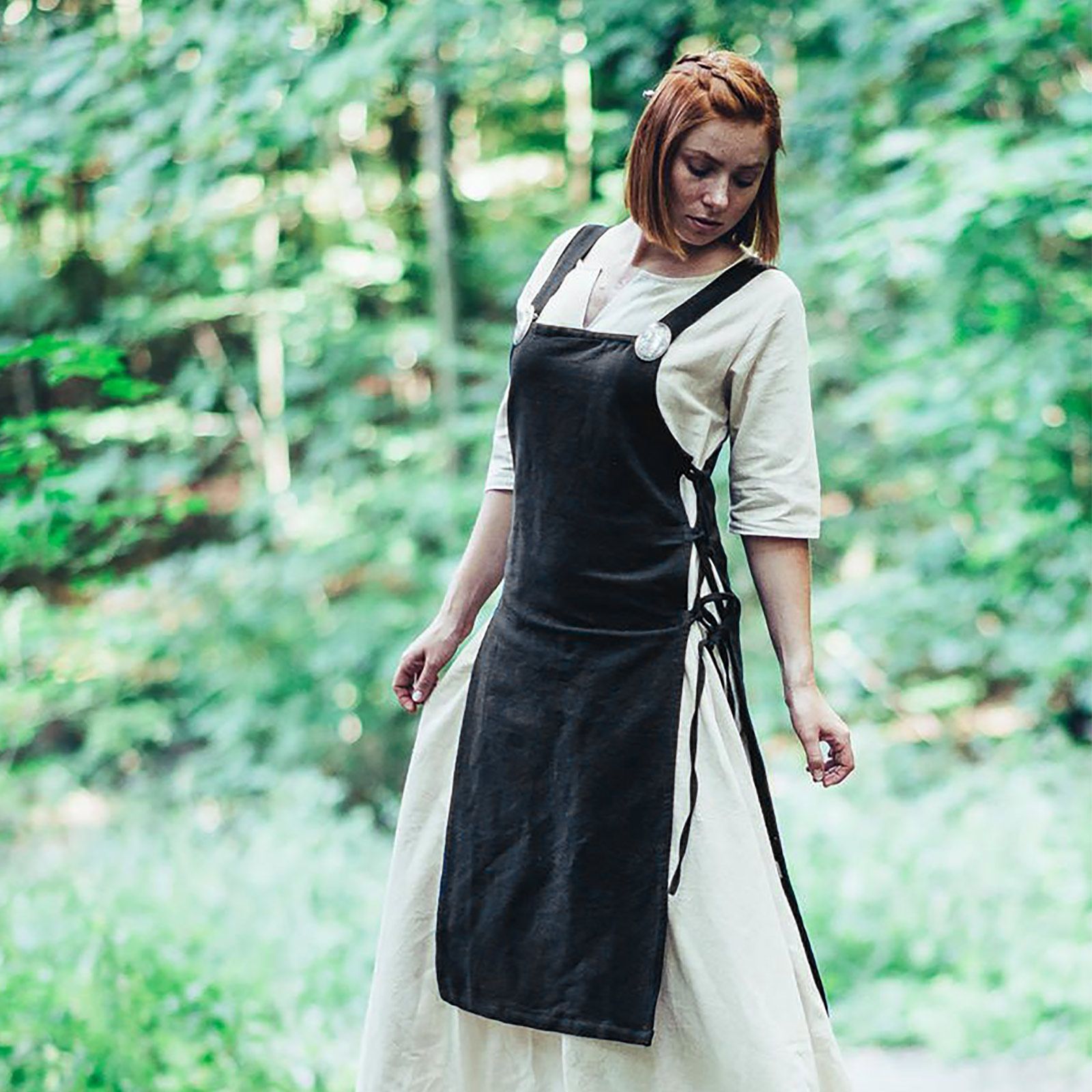 Surcot médiéval Aleiga noir | Elbenwald
