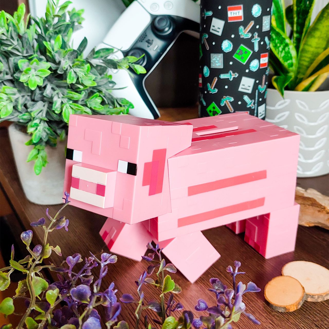 Minecraft - Pixel Schwein Spardose | Elbenwald